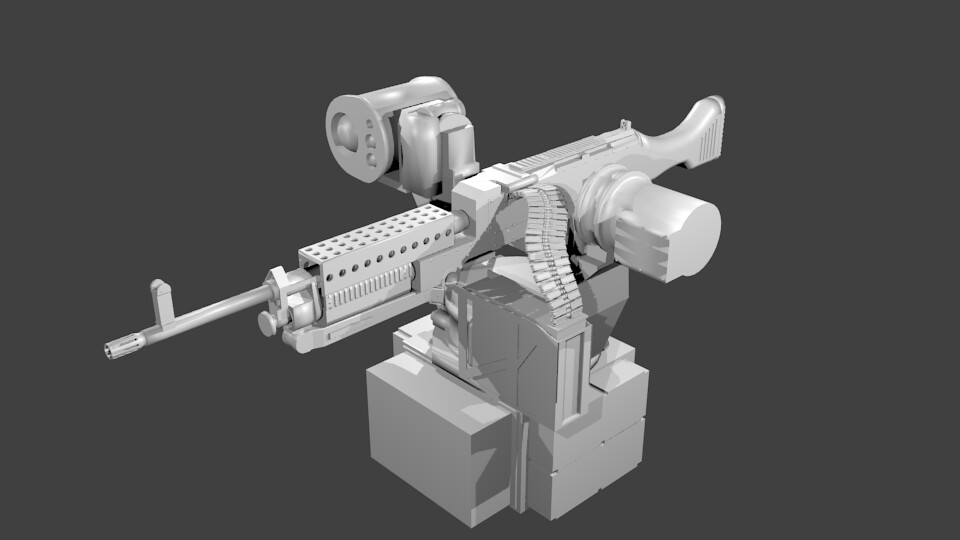 ArtStation - M240 CROWS system