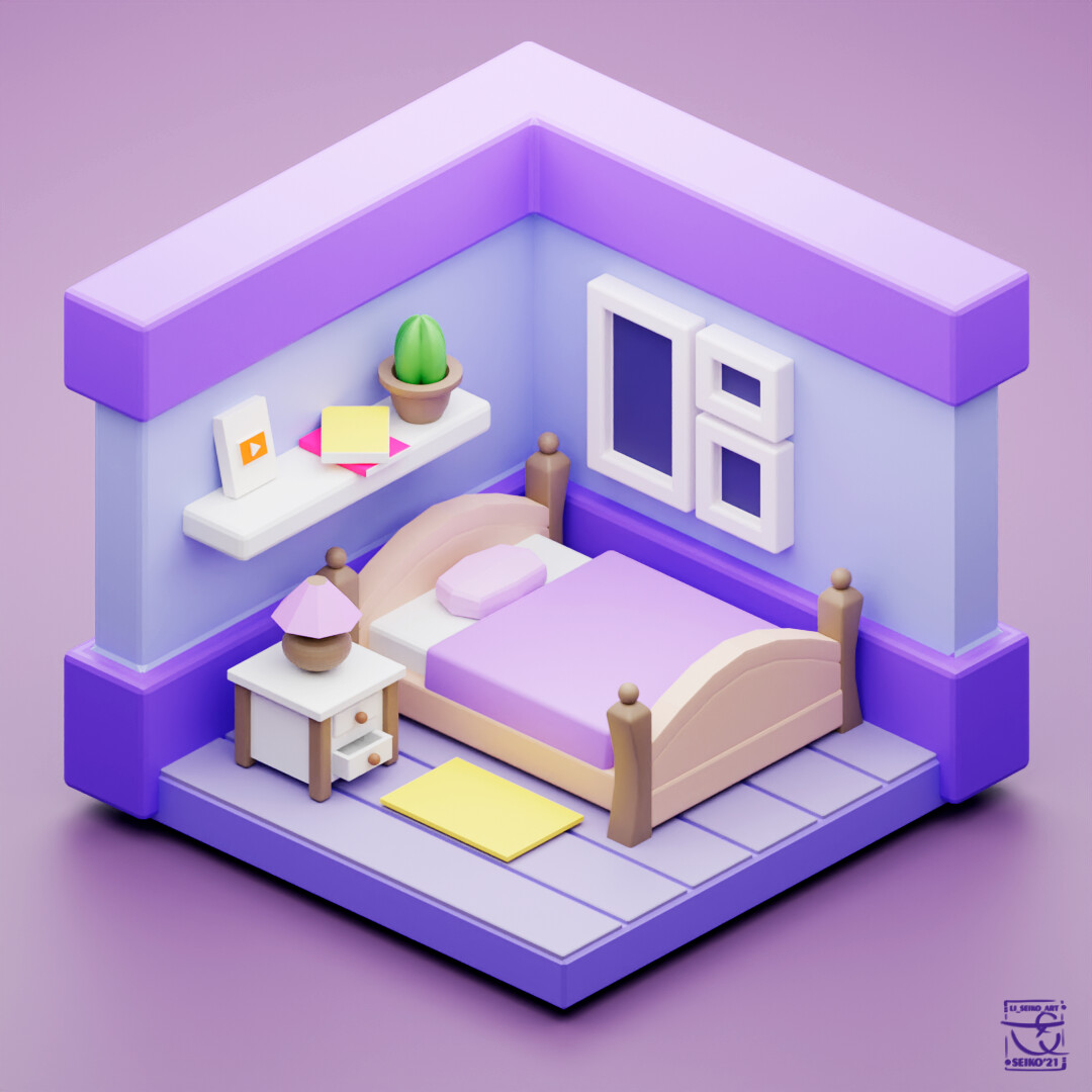 ArtStation - The bedroom (Blender)