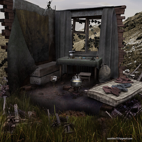 ArtStation - Destroyed_House