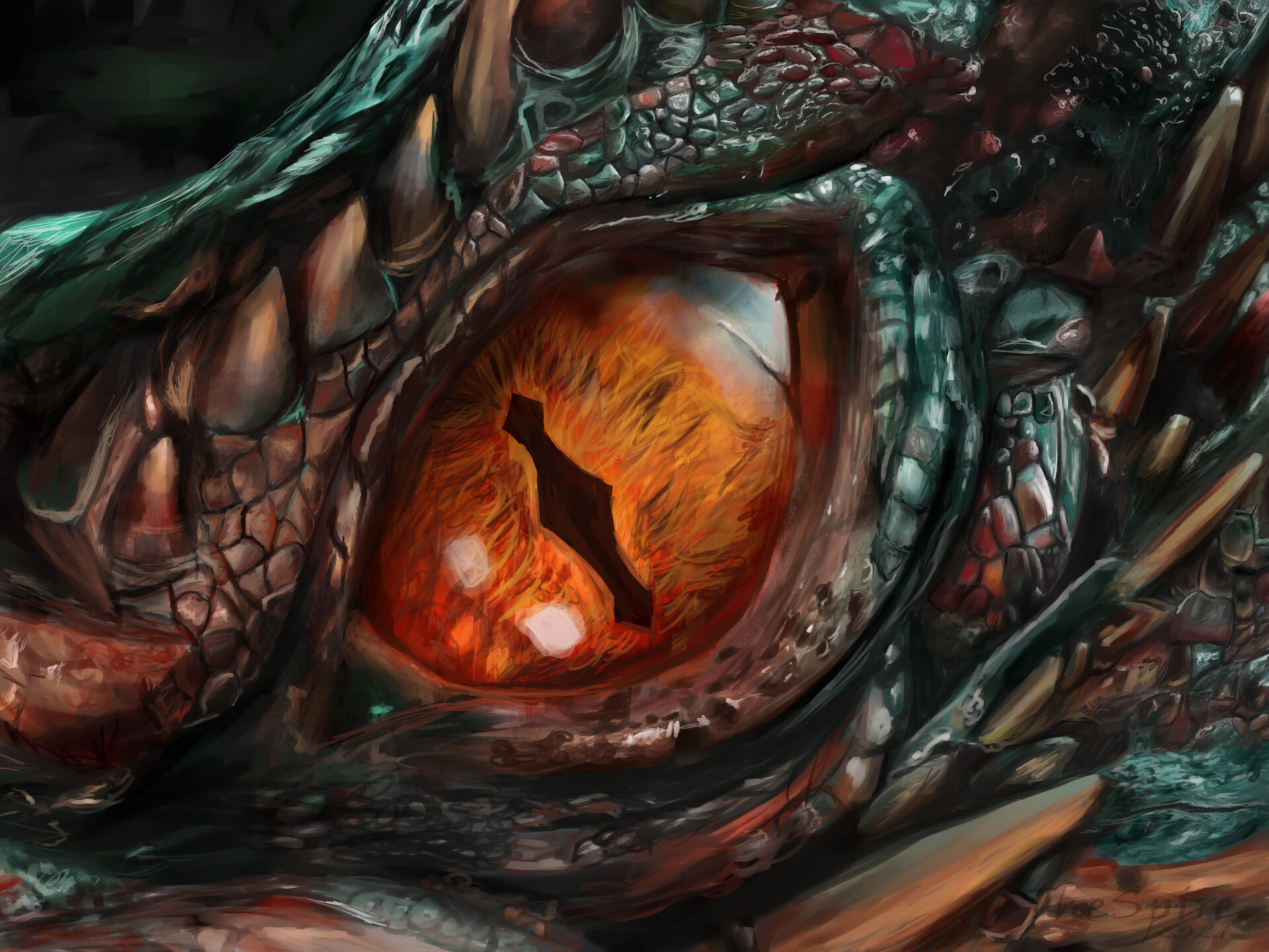 ArtStation - Smaug's eye study