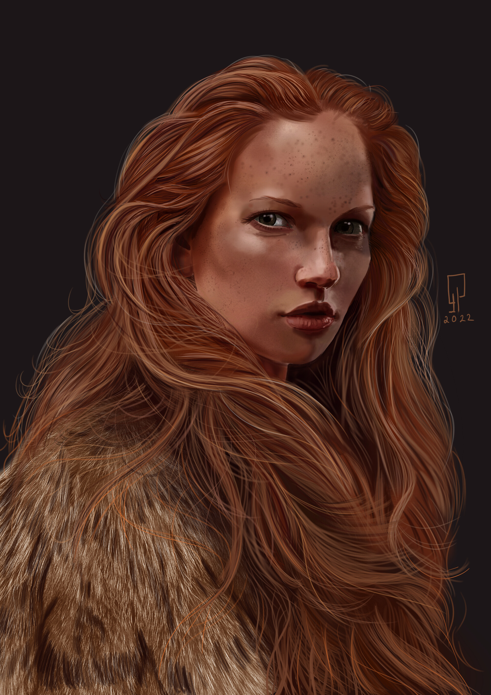 ArtStation - Beautiful Redhead