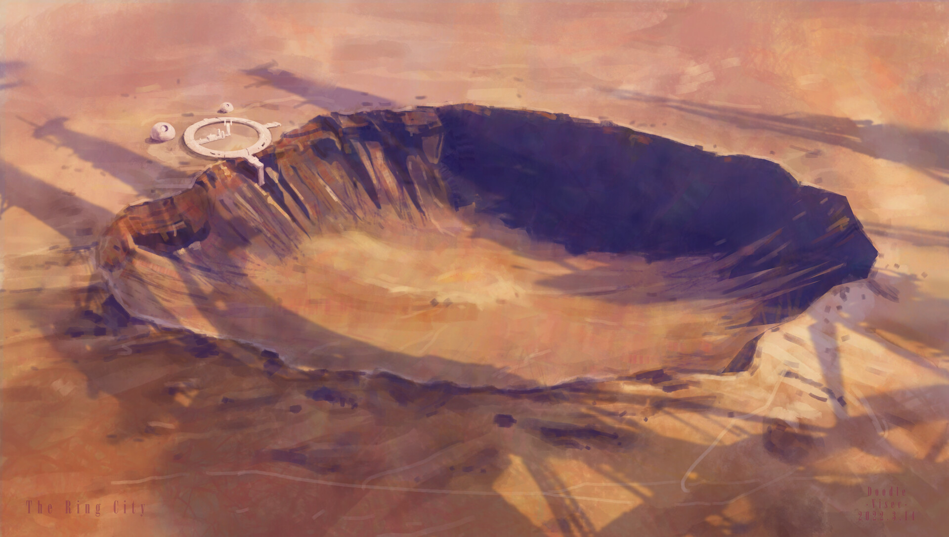 ArtStation - "The Ring City" practice