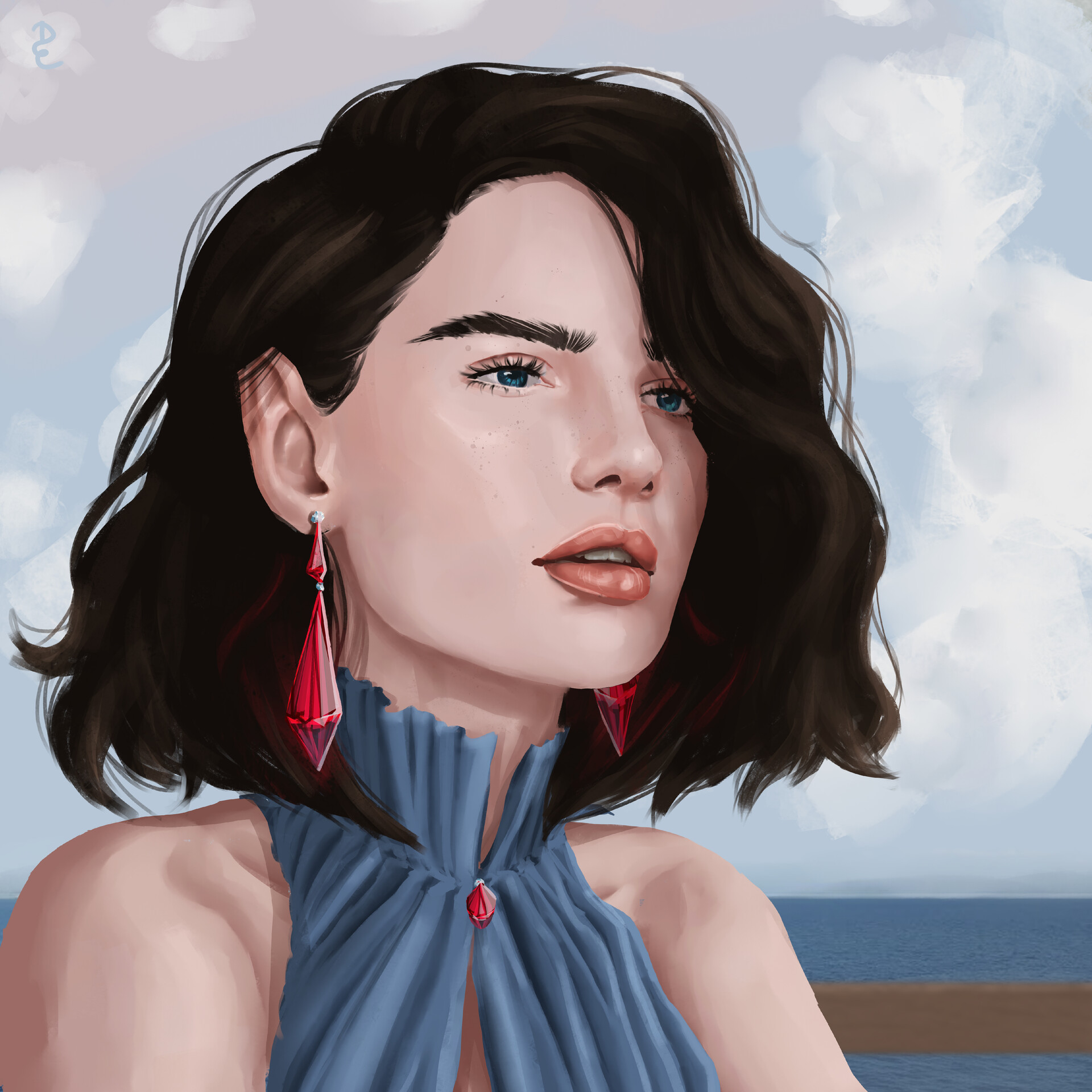 ArtStation - Portrait of pathfinder half elf