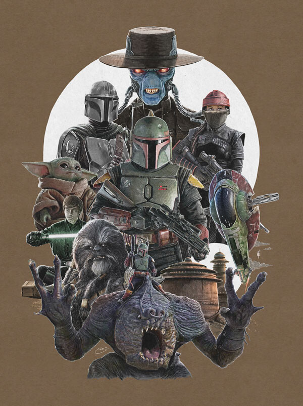 Eric Tecce - The Book of Boba Fett Illustration (Colored)