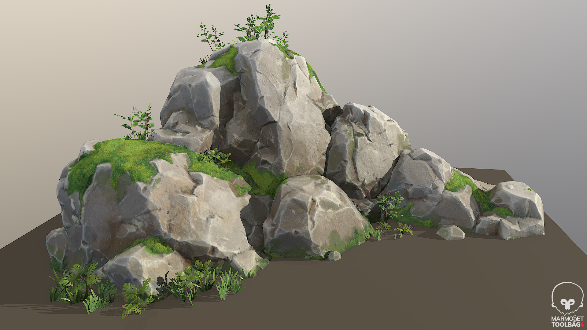 ArtStation - stylized_rock_test