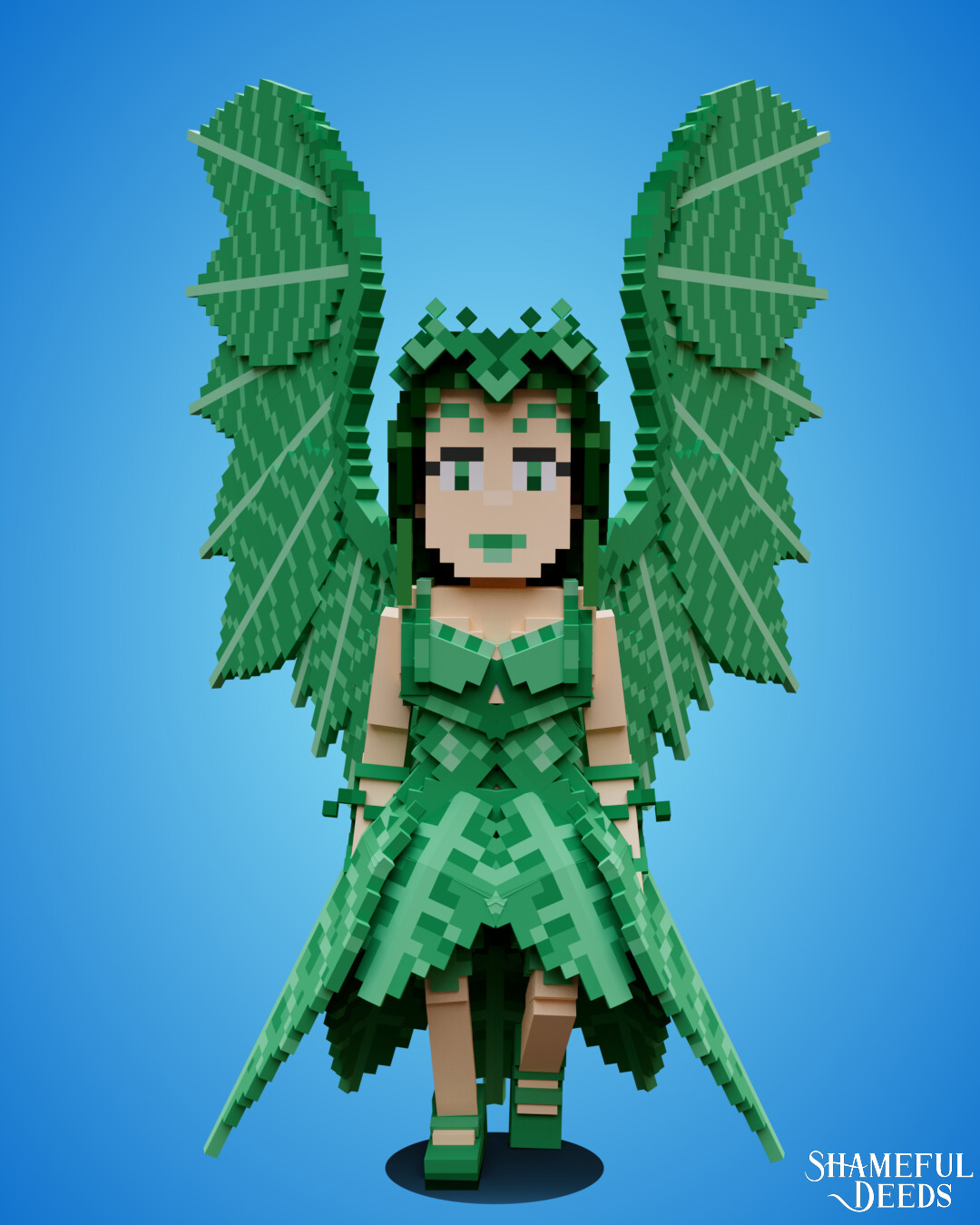 ArtStation - The Leaf Goddess Set: Voxel Art