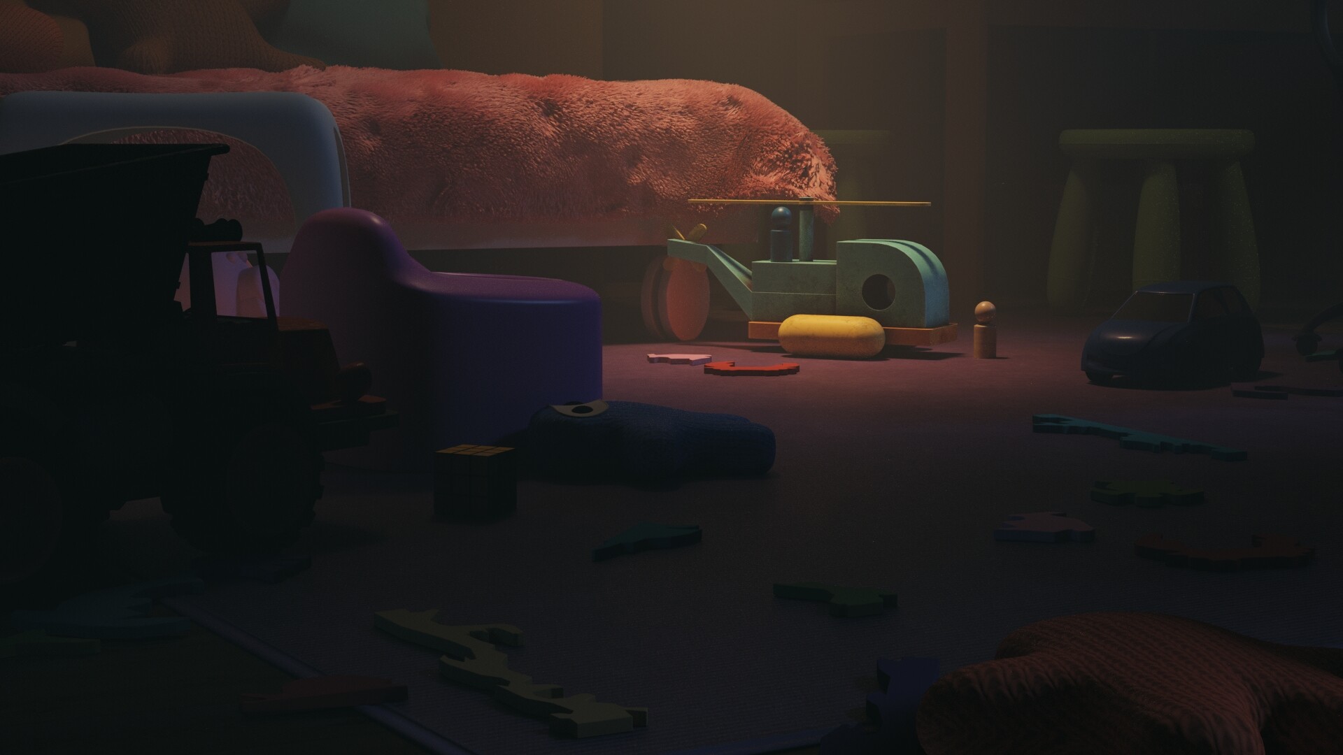 ArtStation - Night and Day Scene Rendering - A Kid's Bedroom