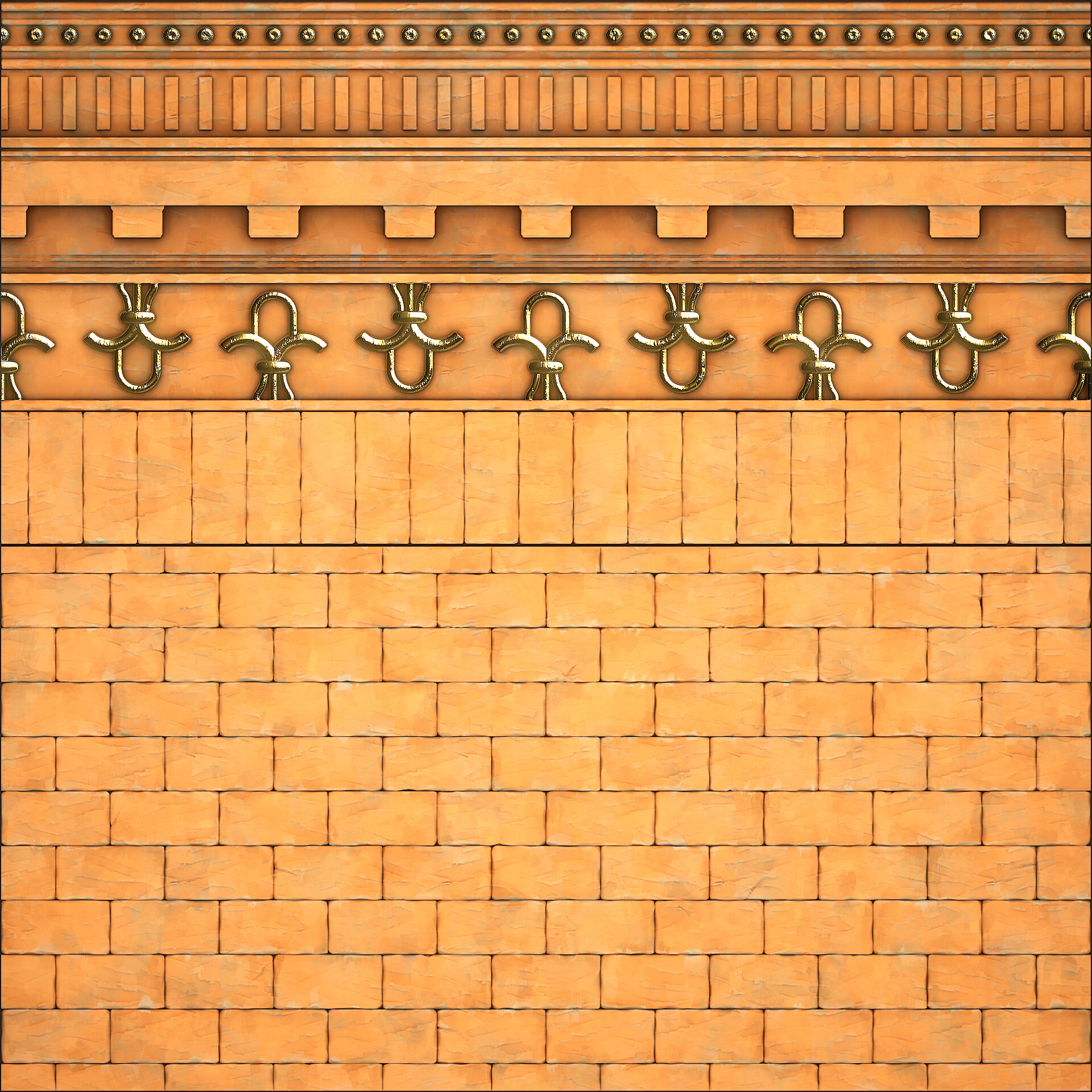 Mitch Phillips - Ancient Stone Trim Sheet - Sandstone with Gold Accents