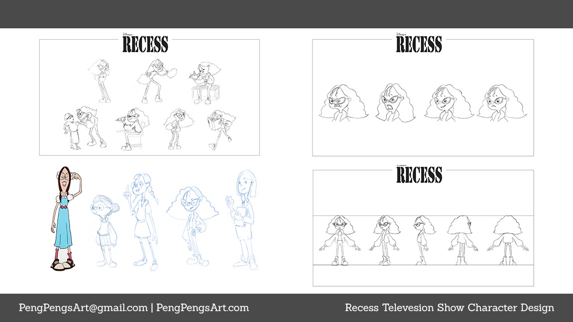 how to draw recess characters