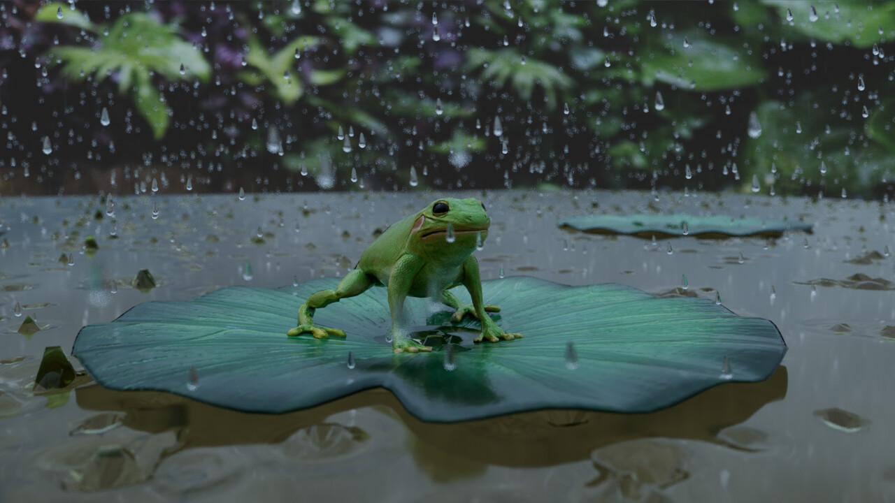 ArtStation - Rainy Day at the Pond