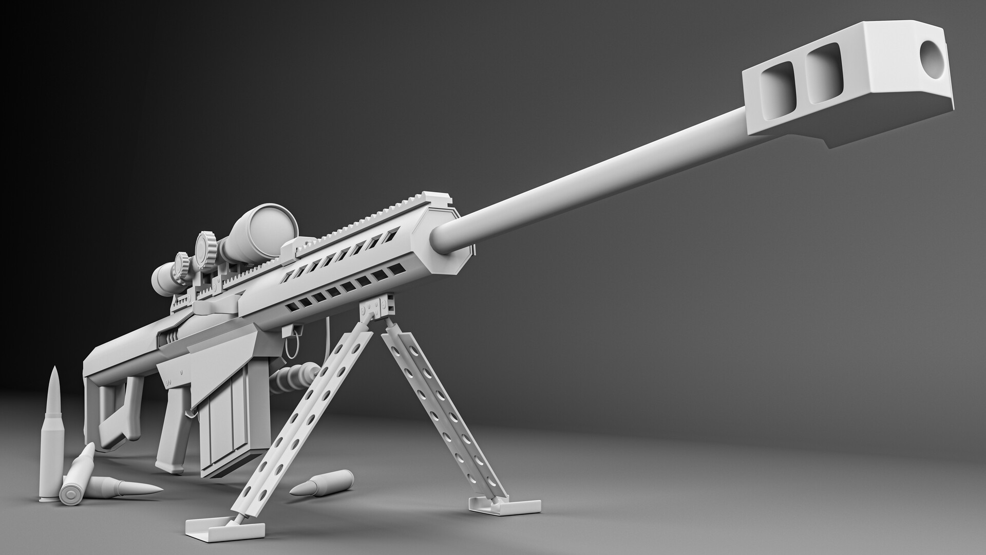ArtStation - Sniper rifle - Game asset design