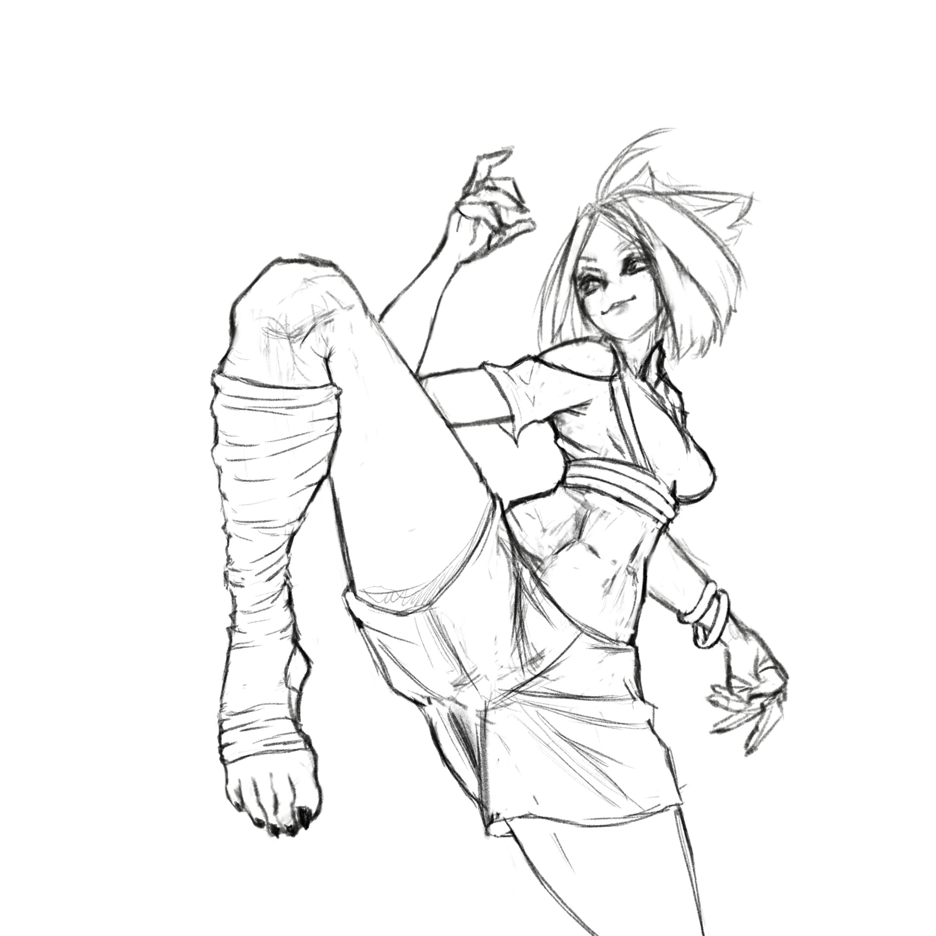 how to draw anime girl fighting poses