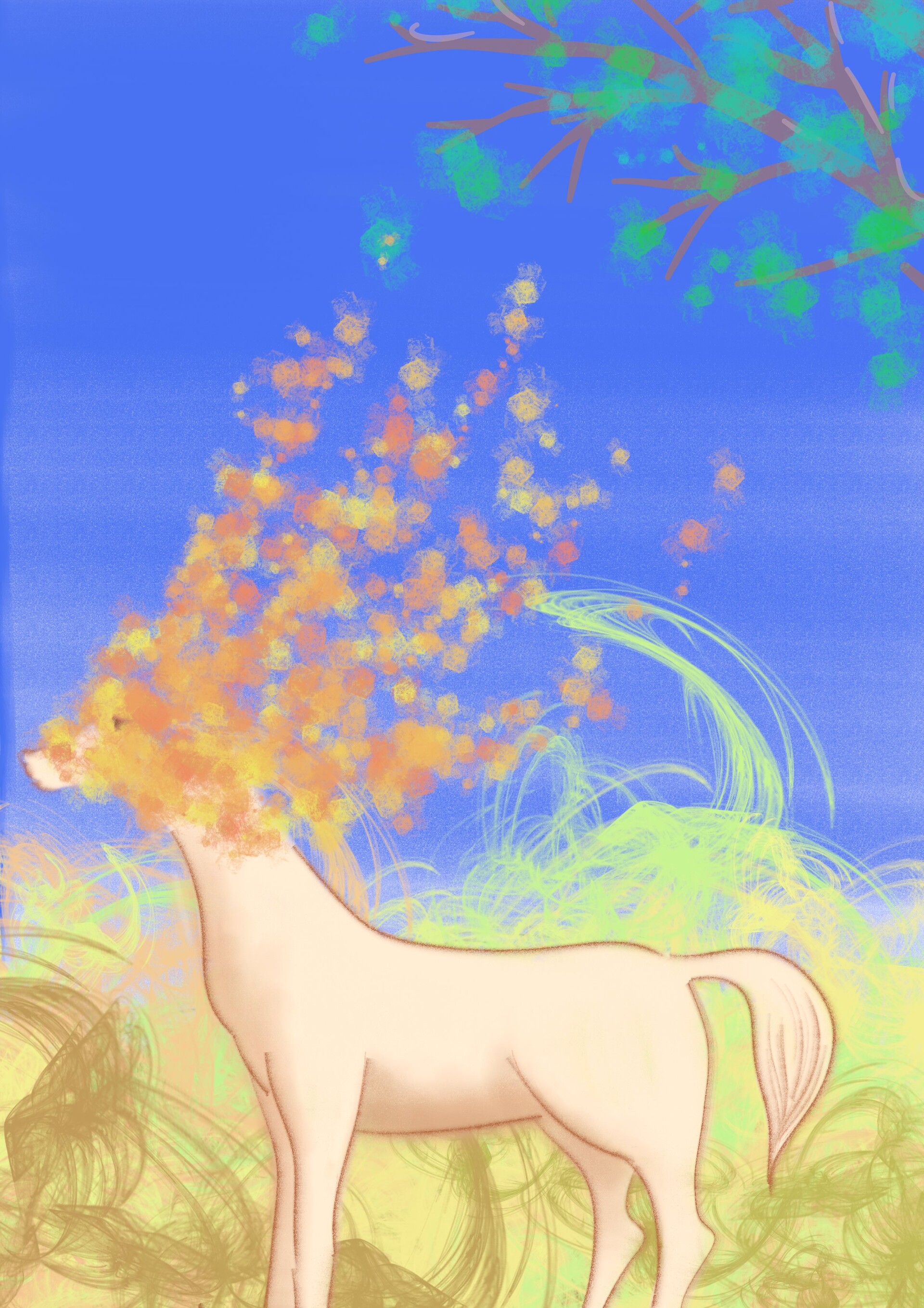 ArtStation - daim au feuillage