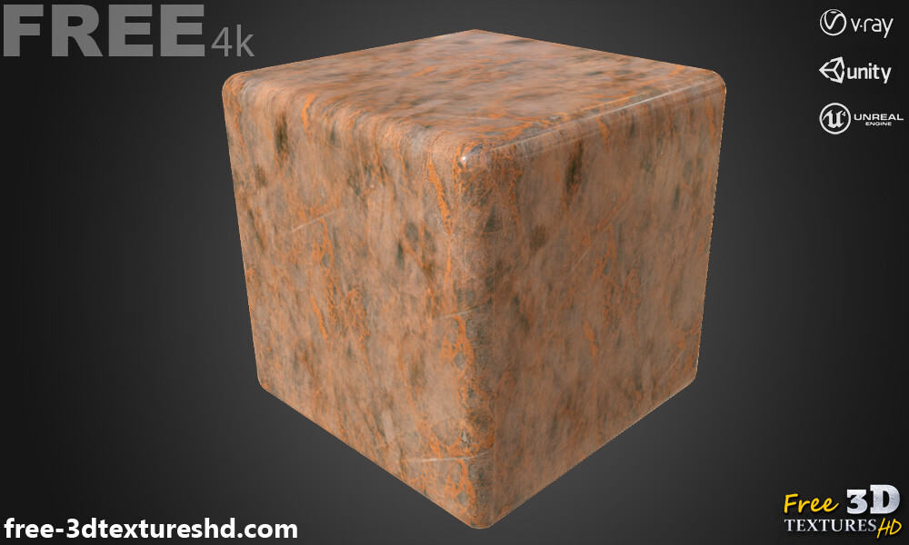 PBR Textures Free Download - Brown Marble PBR Texture 3D Free Download ...