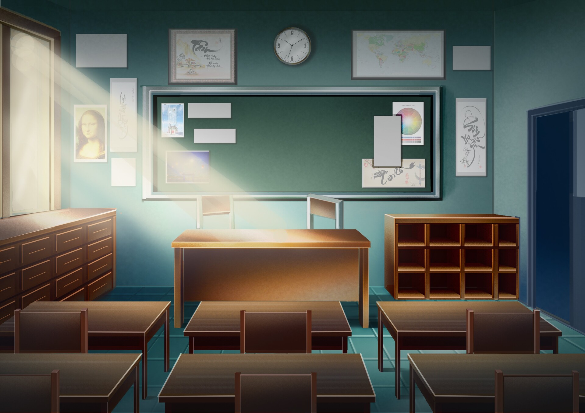 ArtStation - Sunny classroom