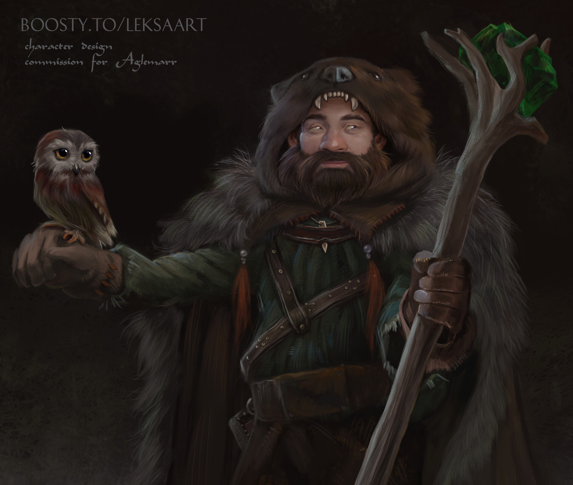 ArtStation - Gnome druid half portrait