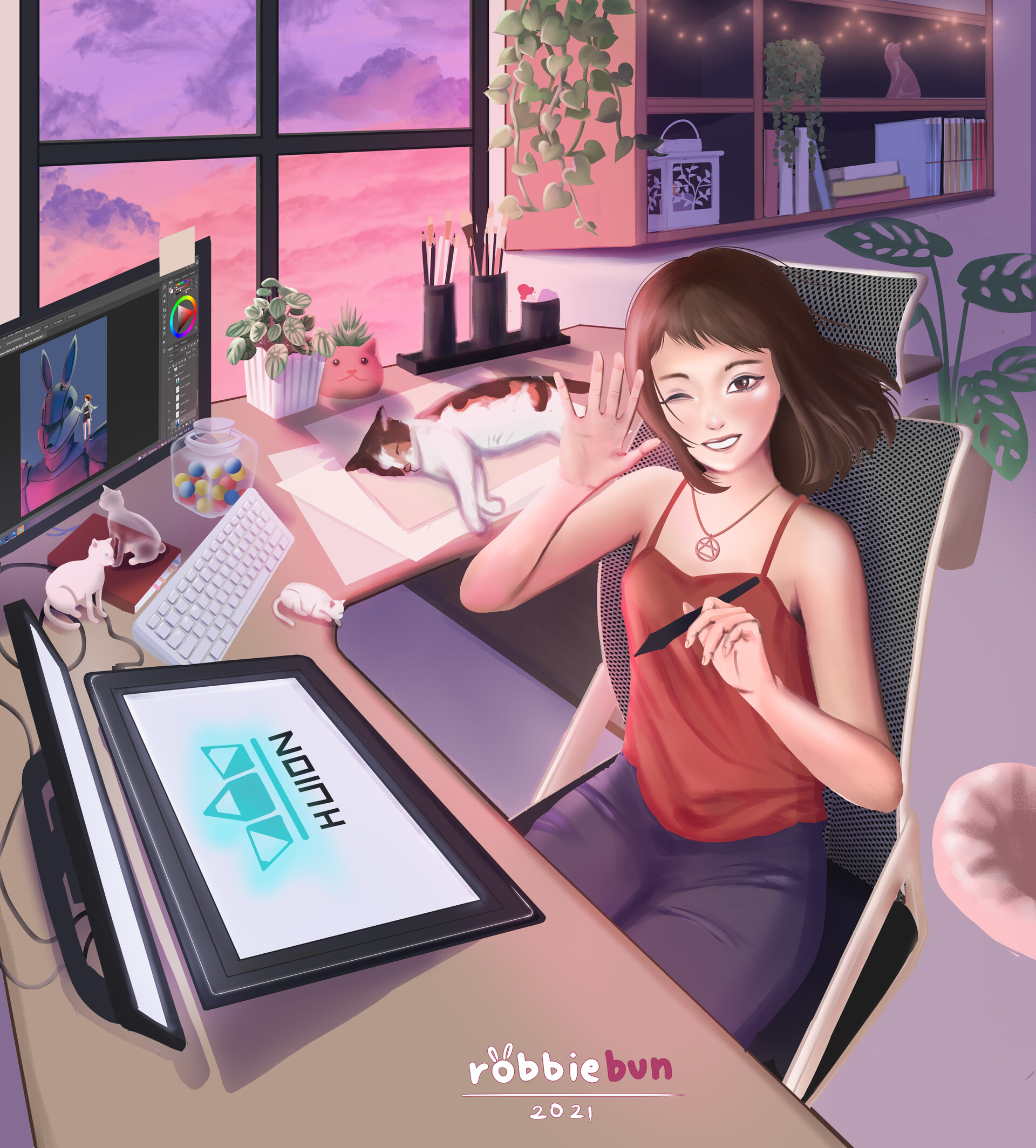 ArtStation - Huion Work Setup