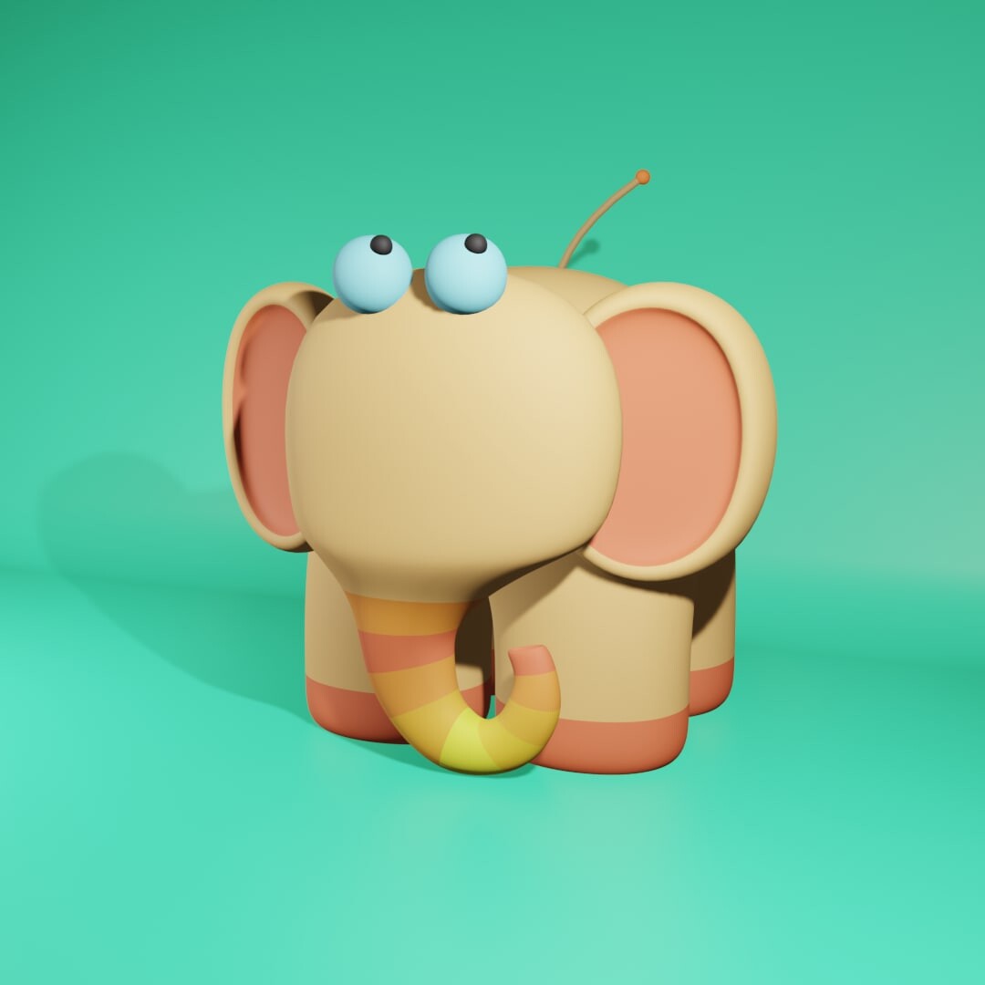 ArtStation - Elephant character Gummy