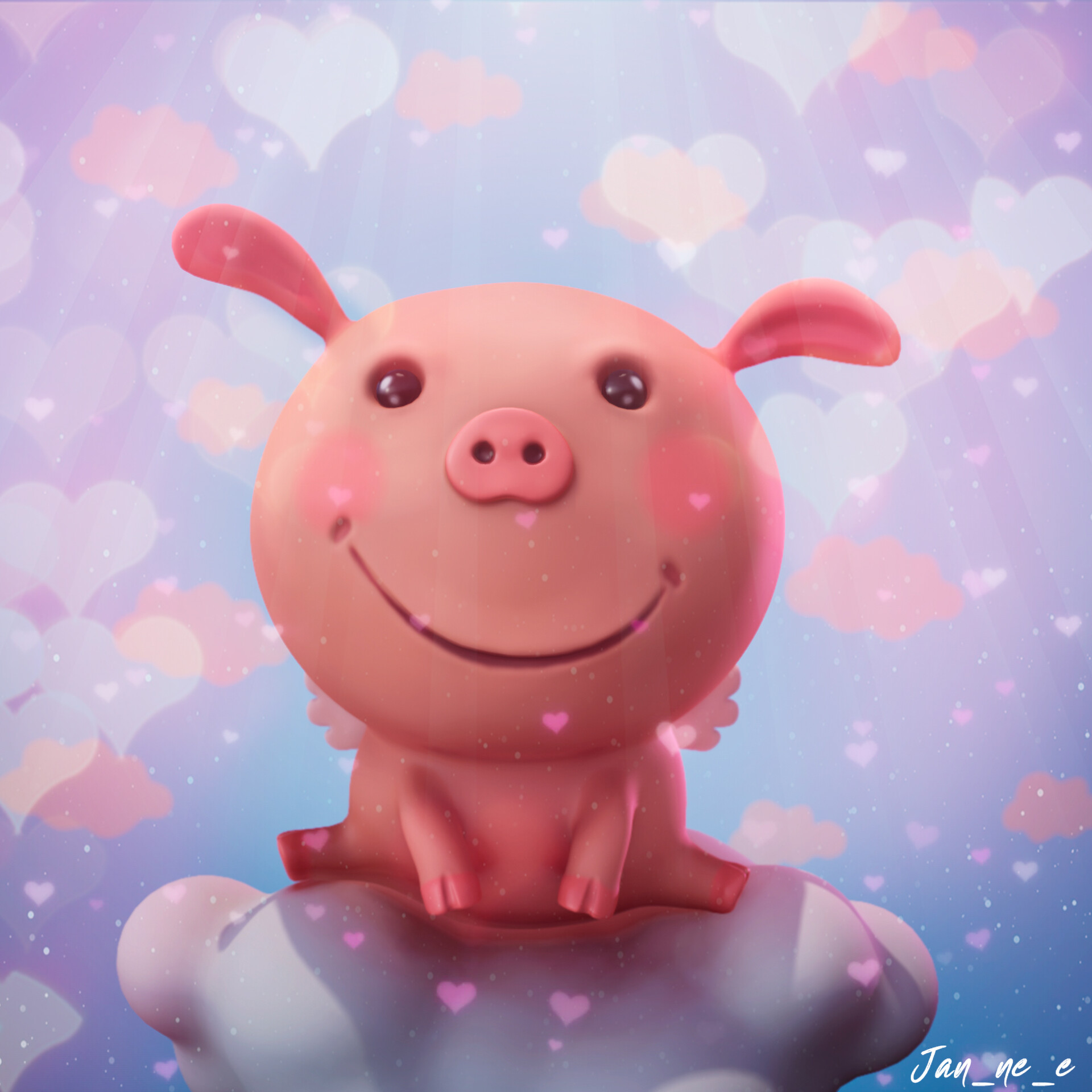 ArtStation - Loving Piggy