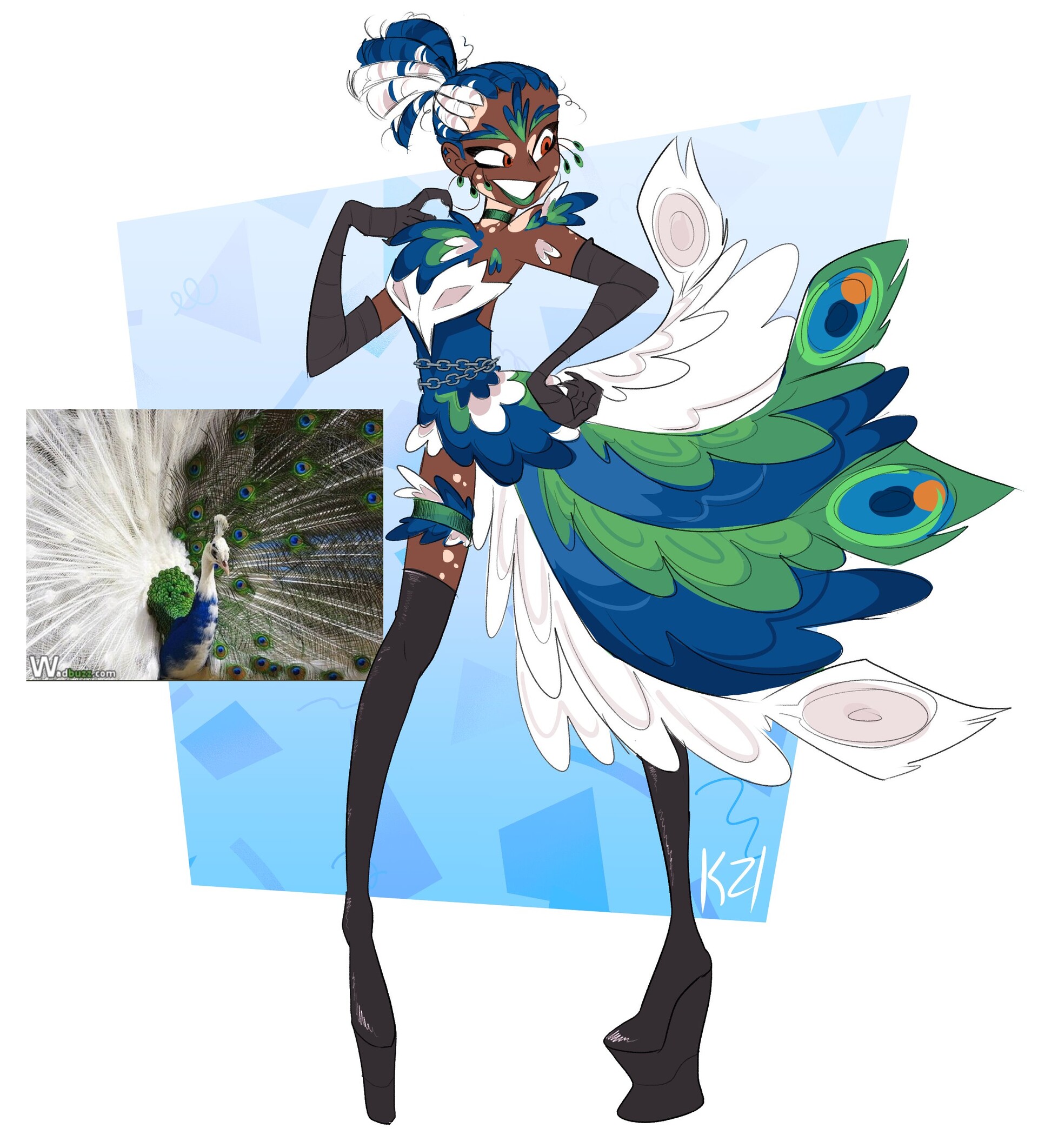 ArtStation - Peacock inspired design