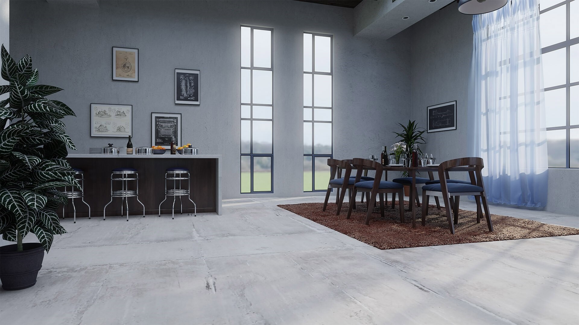 ArtStation - Concrete interior design