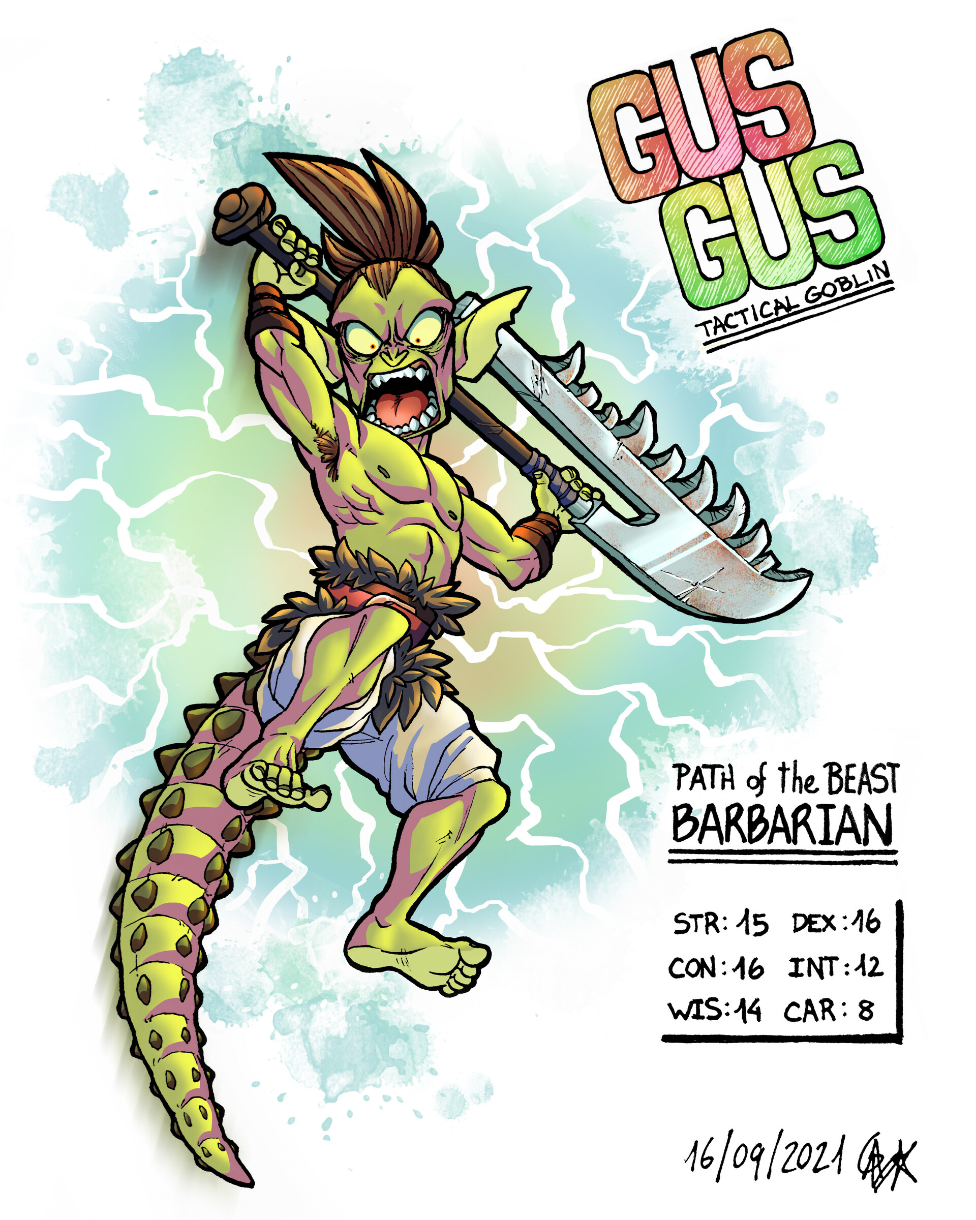 ArtStation - Dungeons & Dragons - Goblin Barbarian