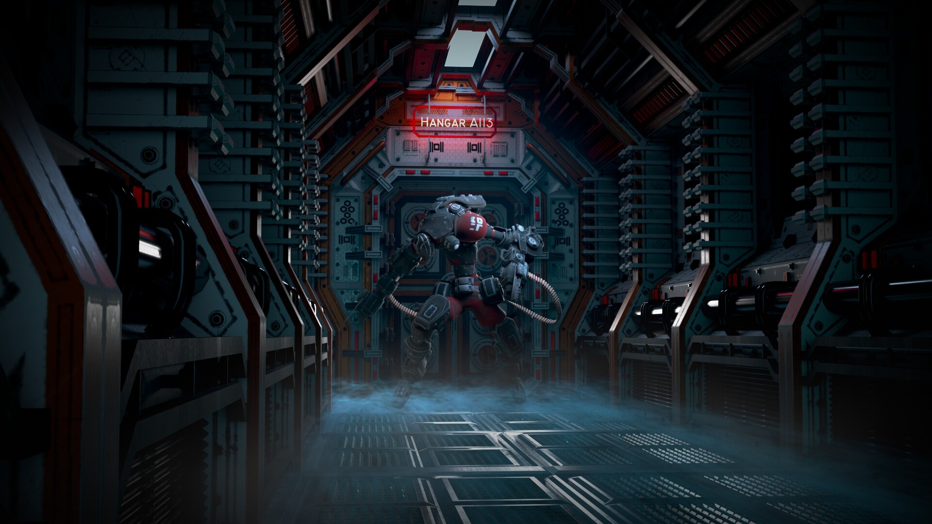 ArtStation - Alien in corridor