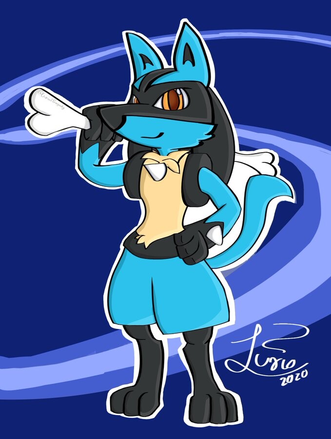 ArtStation - Lucario with a bone