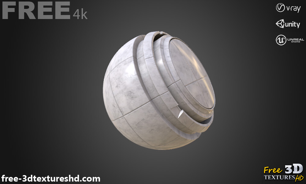 PBR Textures Free Download - White Ceramic floor Tile PBR Texture 3D ...