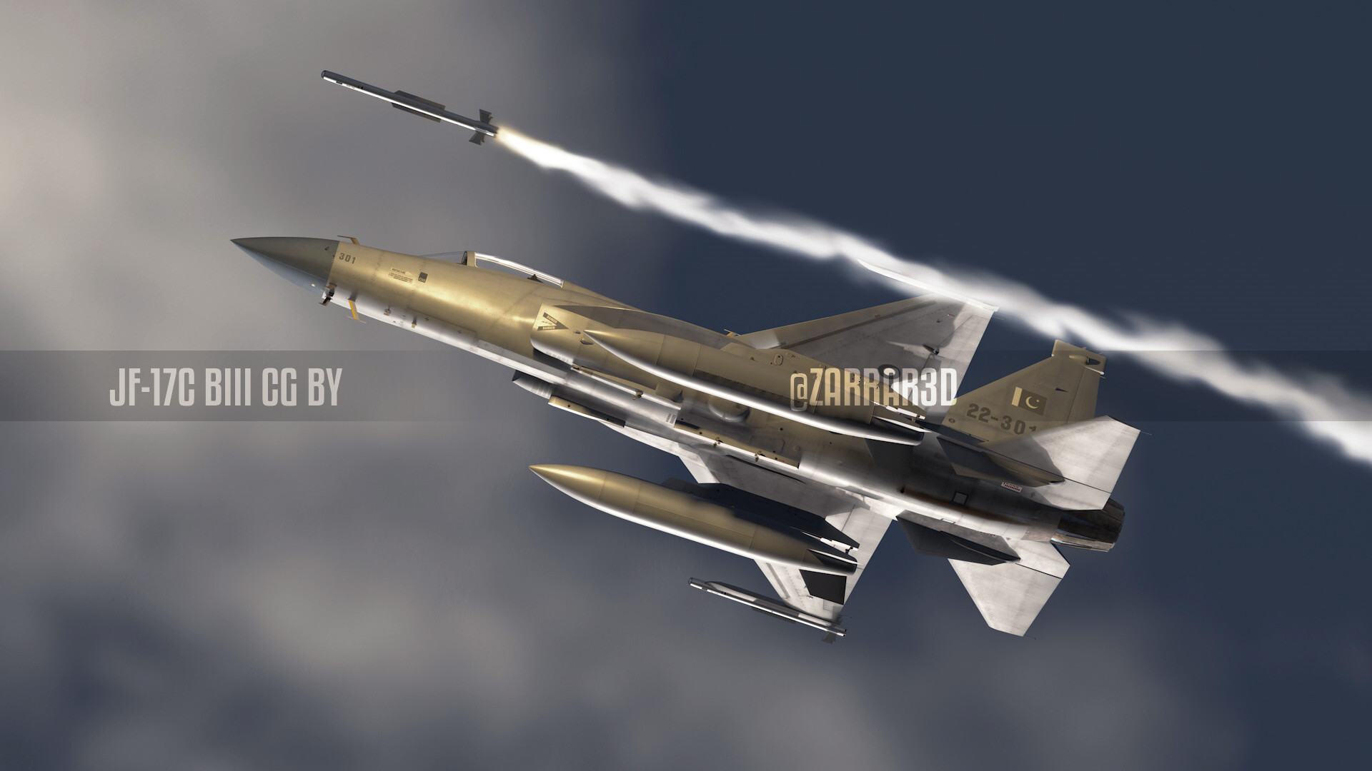 ZARRAR 3D - JF-17C Block III Renders