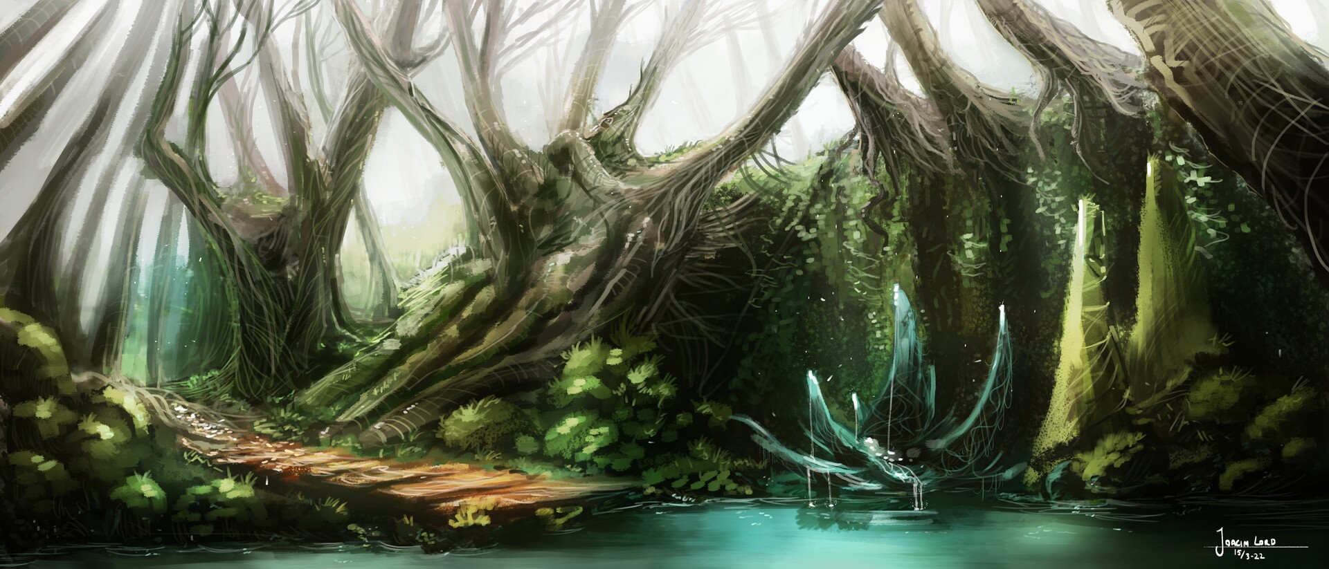 ArtStation - Pond In A Swamp