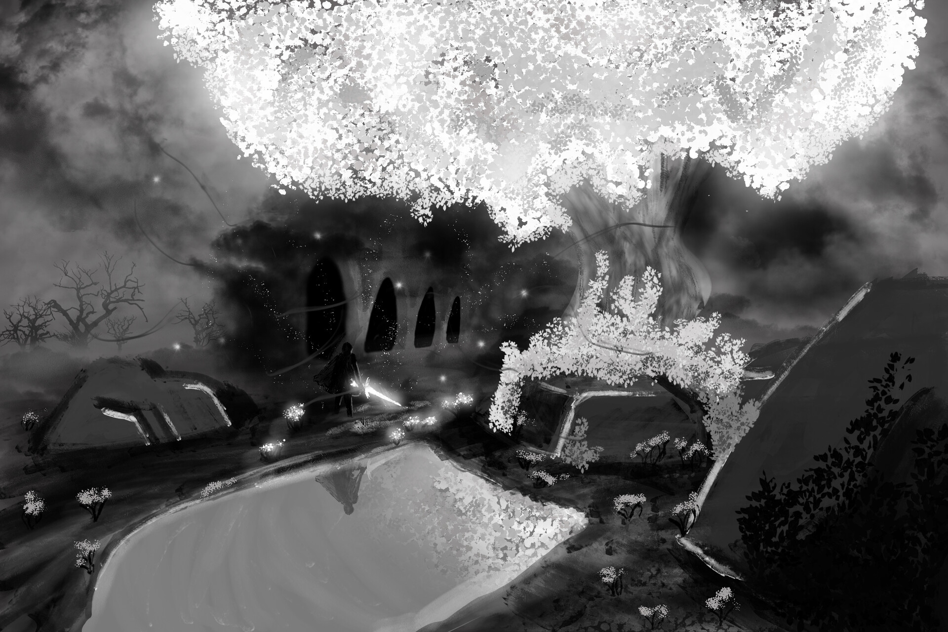 ArtStation - Tree of Time | Dark Fantasy Sketch