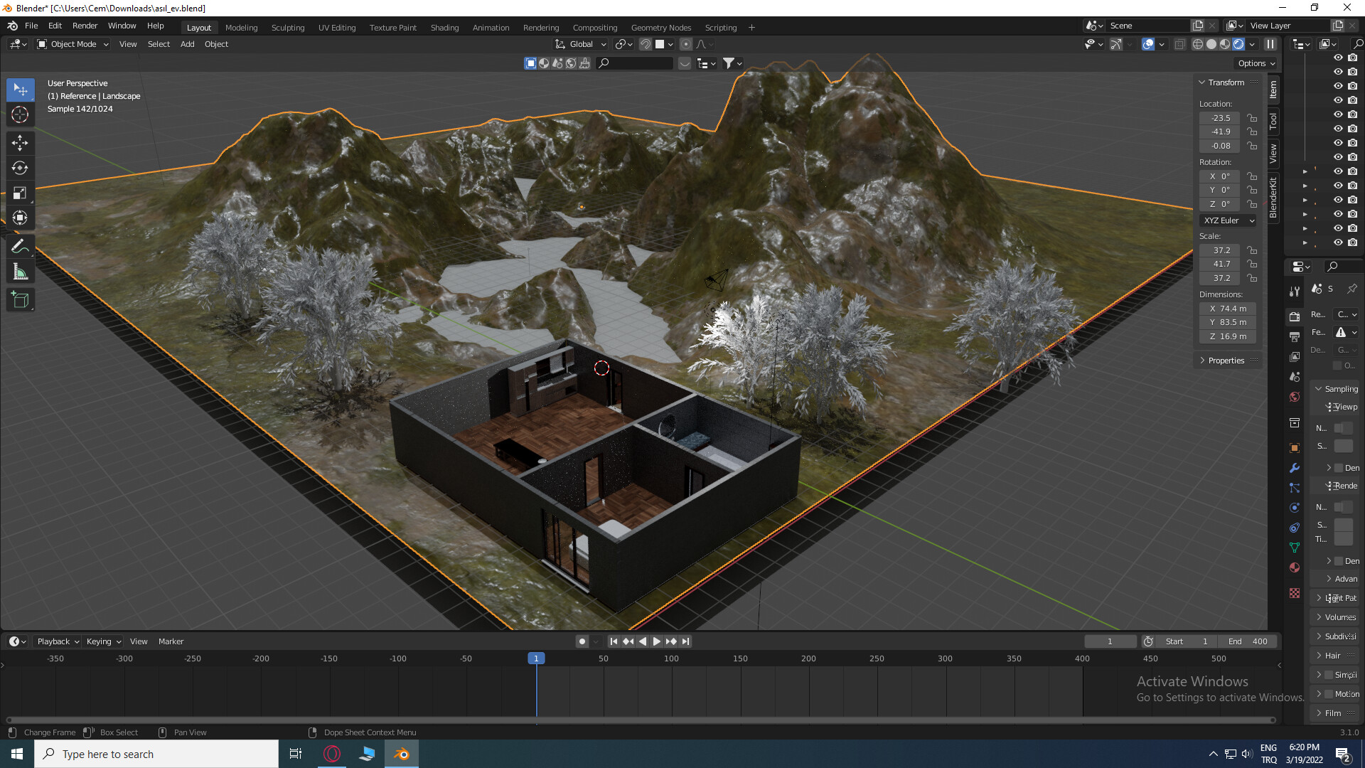 ArtStation - Home Near The Mountain
