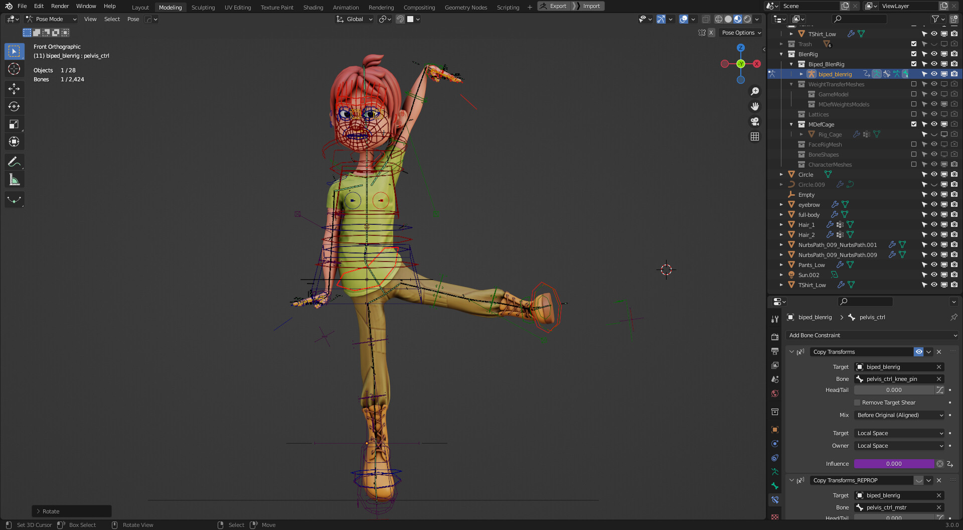 Phong Ly - Use Blenrig 6 to rig the character in Blender