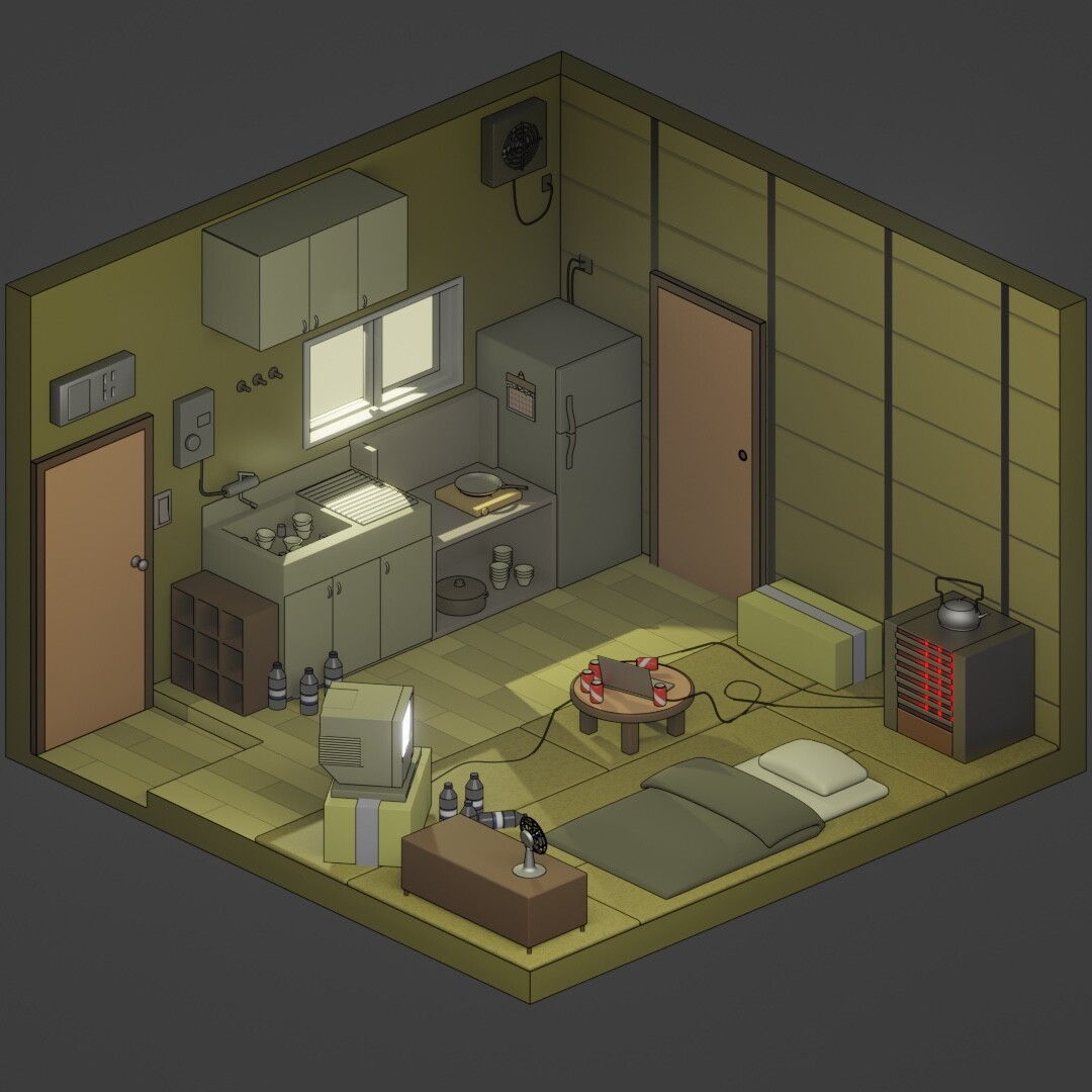 ArtStation - Anime Studio Apartment