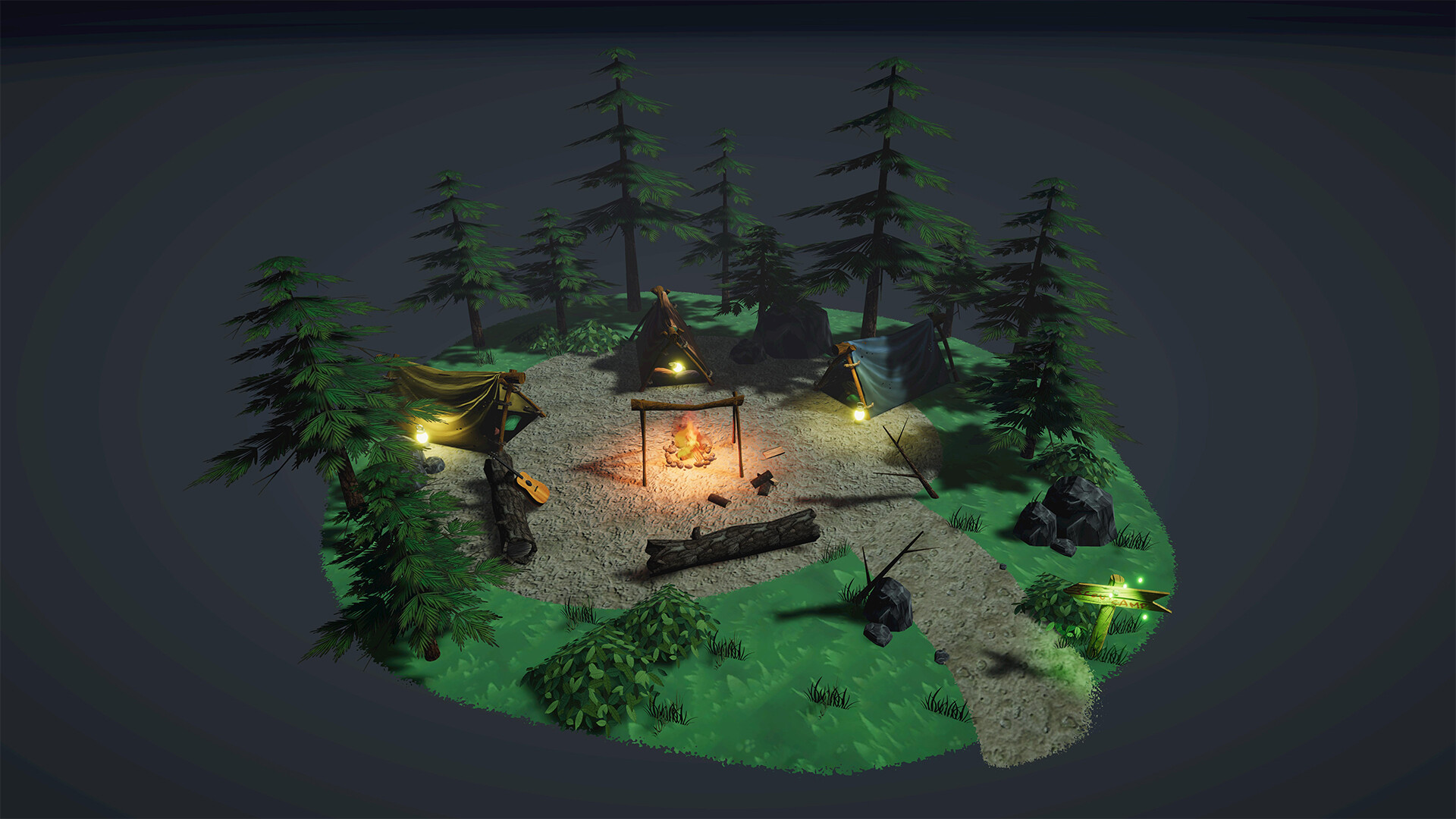 ArtStation - Stylised forest 3D