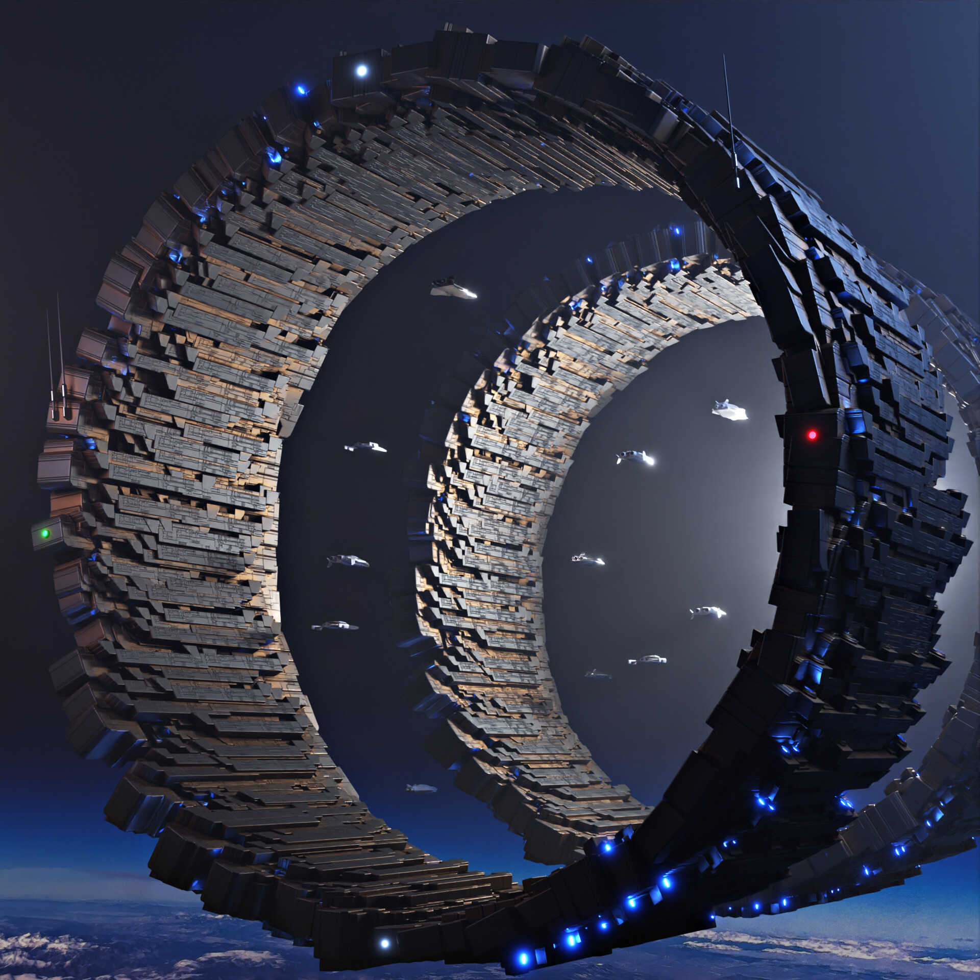 ArtStation - Light transport docking rings