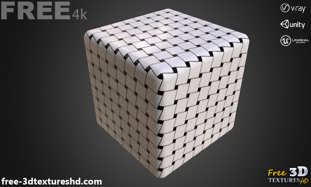 PBR Textures Free Download - Ceramic Black White Square Tile PBR ...
