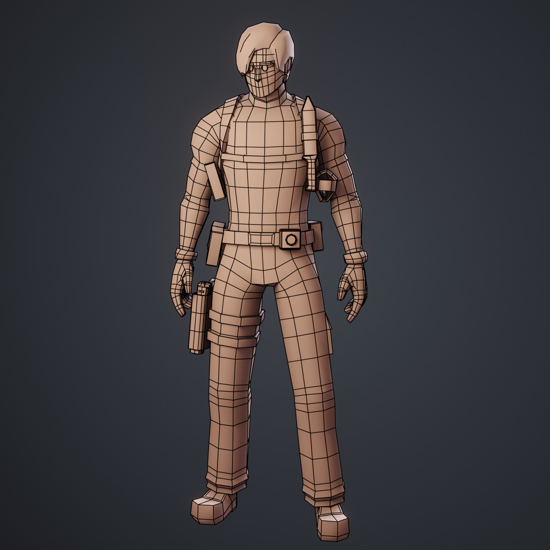 Arturo Benitez - Low poly Leon Scott Kennedy