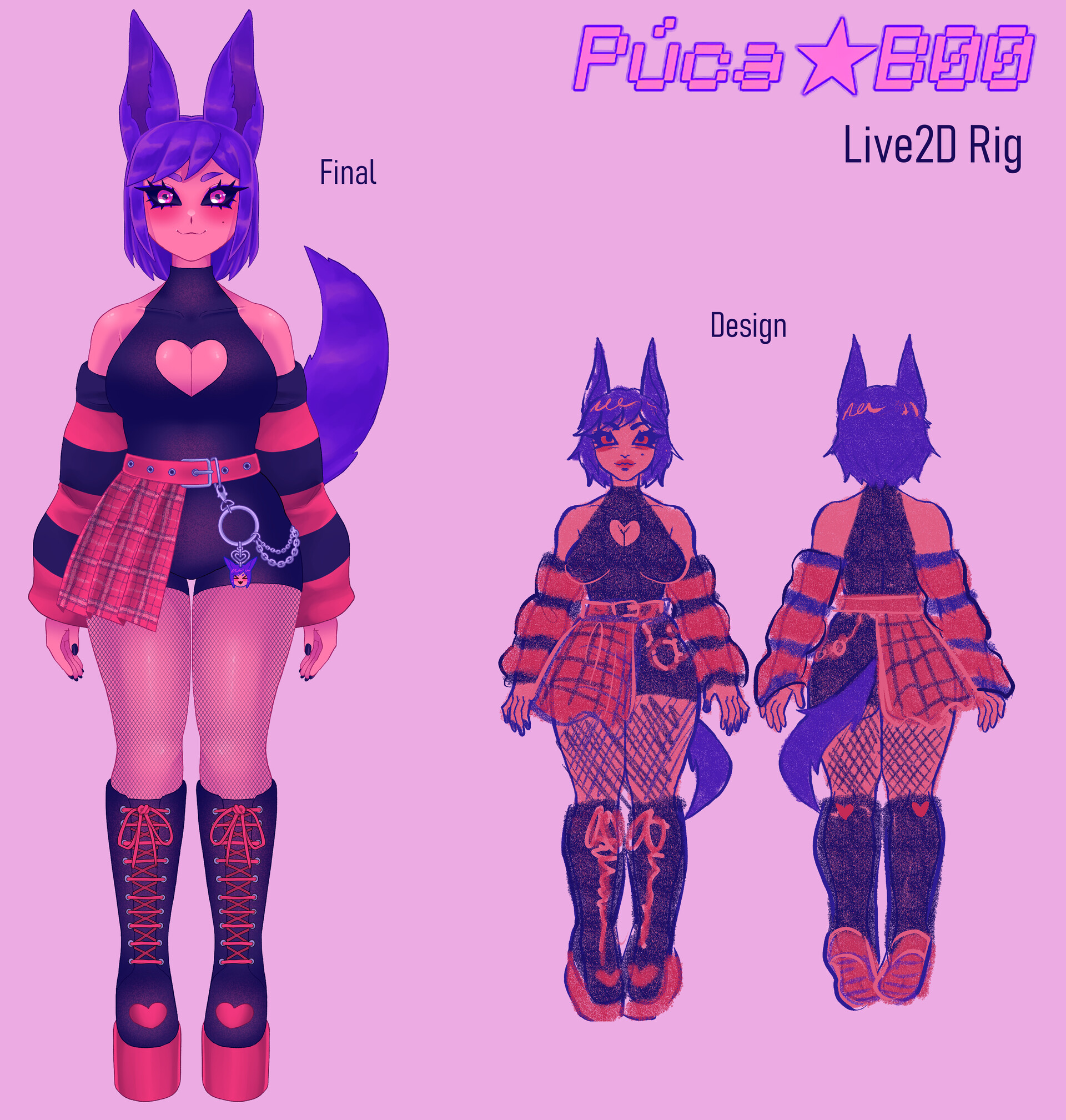 Paige Moore - PúcaB00 Live2D Vtuber Rig