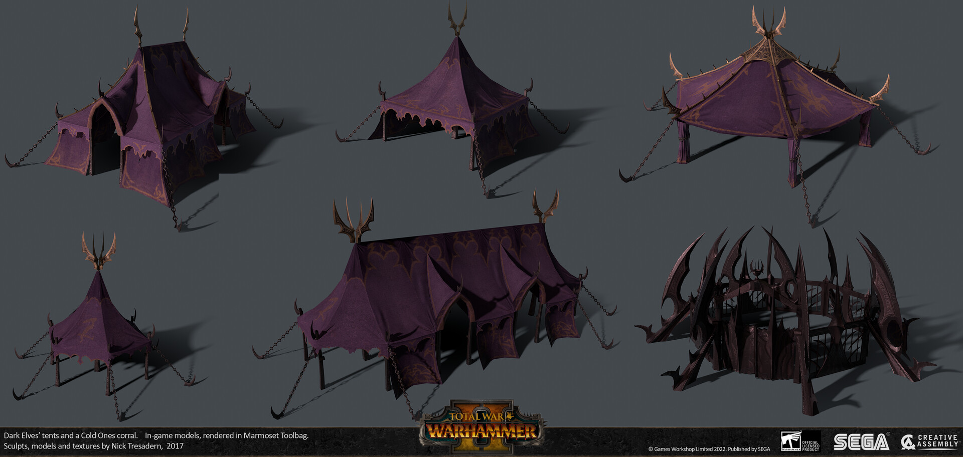 ArtStation - "Total War: Warhammer II" (2017): Dark Elves environment art