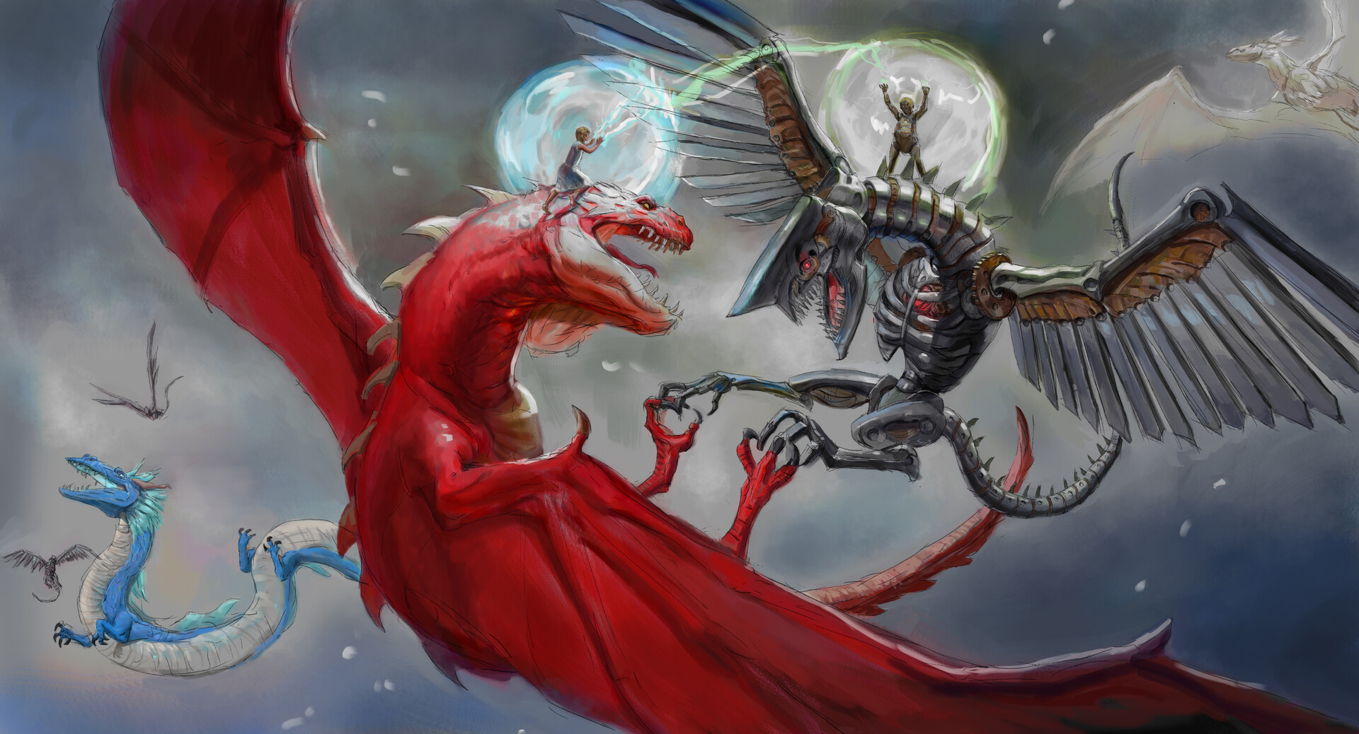 ArtStation - Dragon Battle
