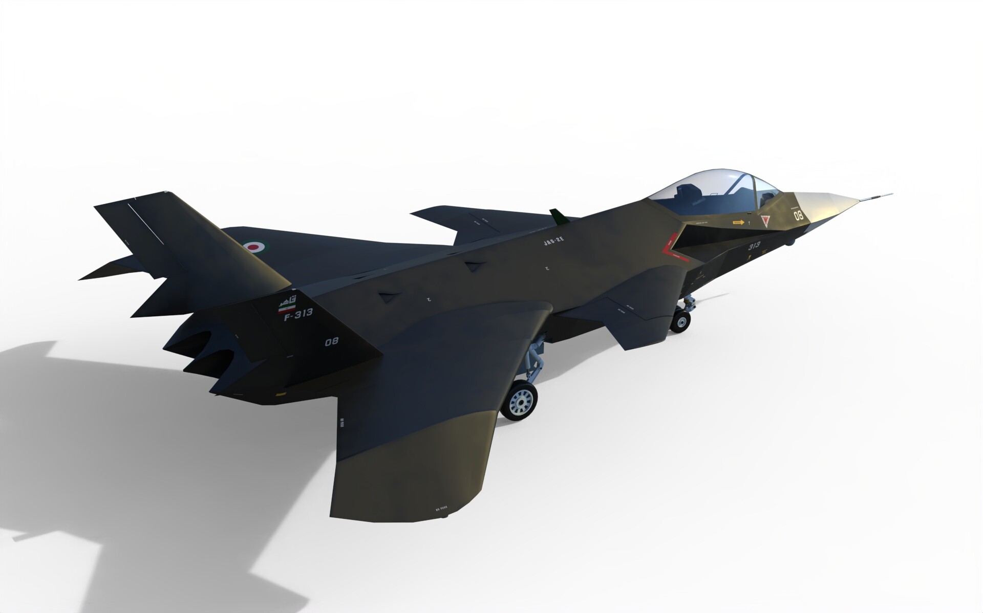 Tim Samedov - Qaher F-313 iranian stealth fighter 3d model