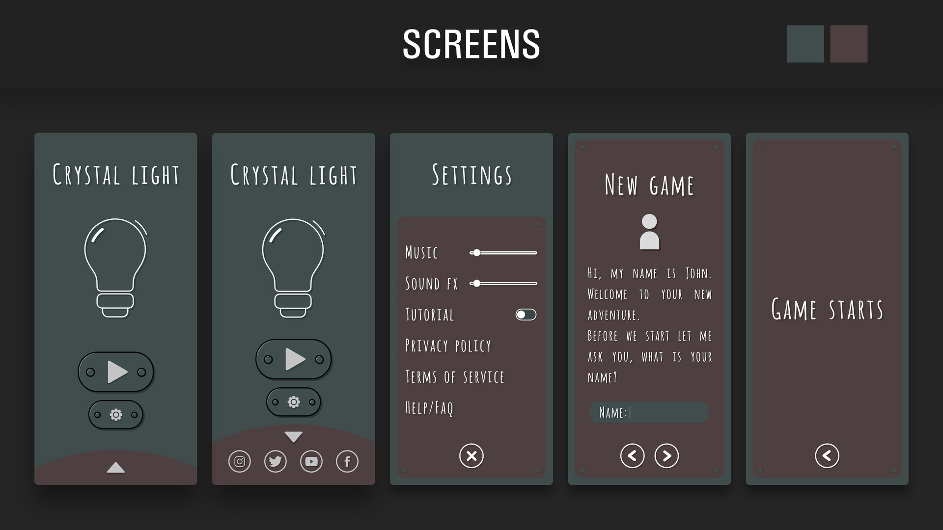 ArtStation - UI idea for made up game (main menu)