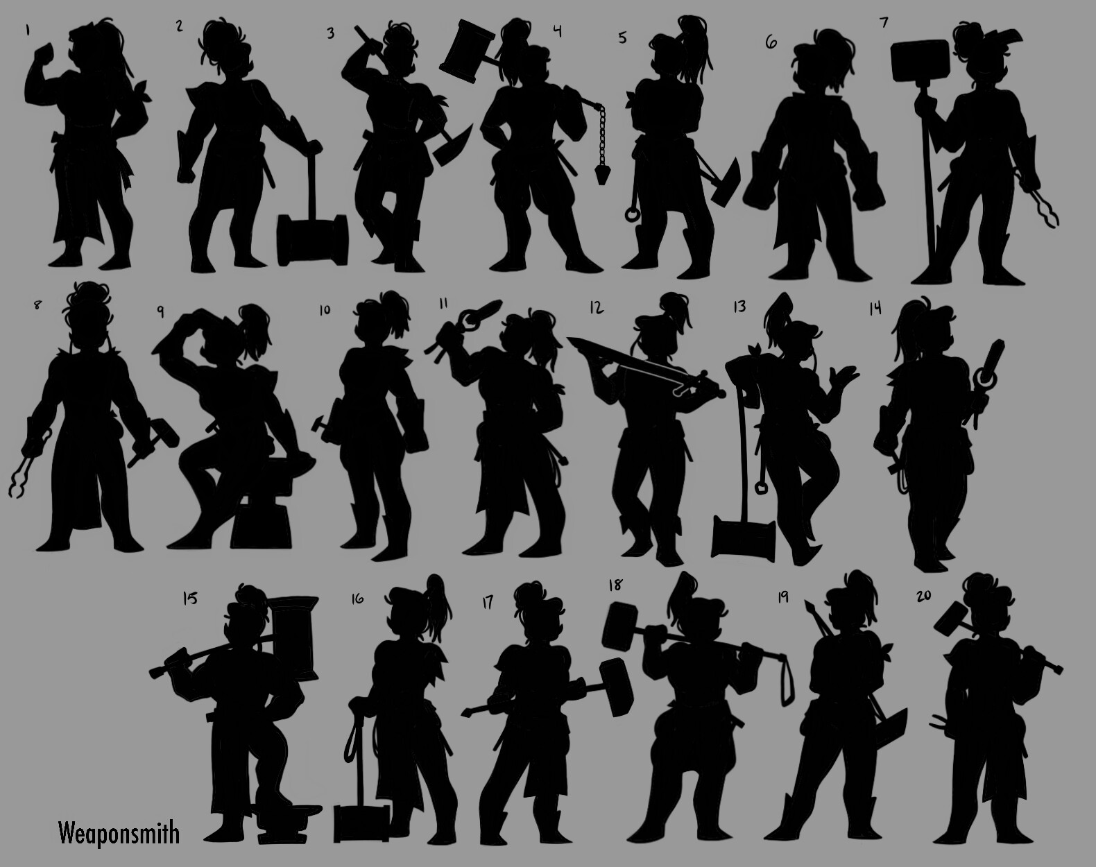 ArtStation - Silhouette Practice