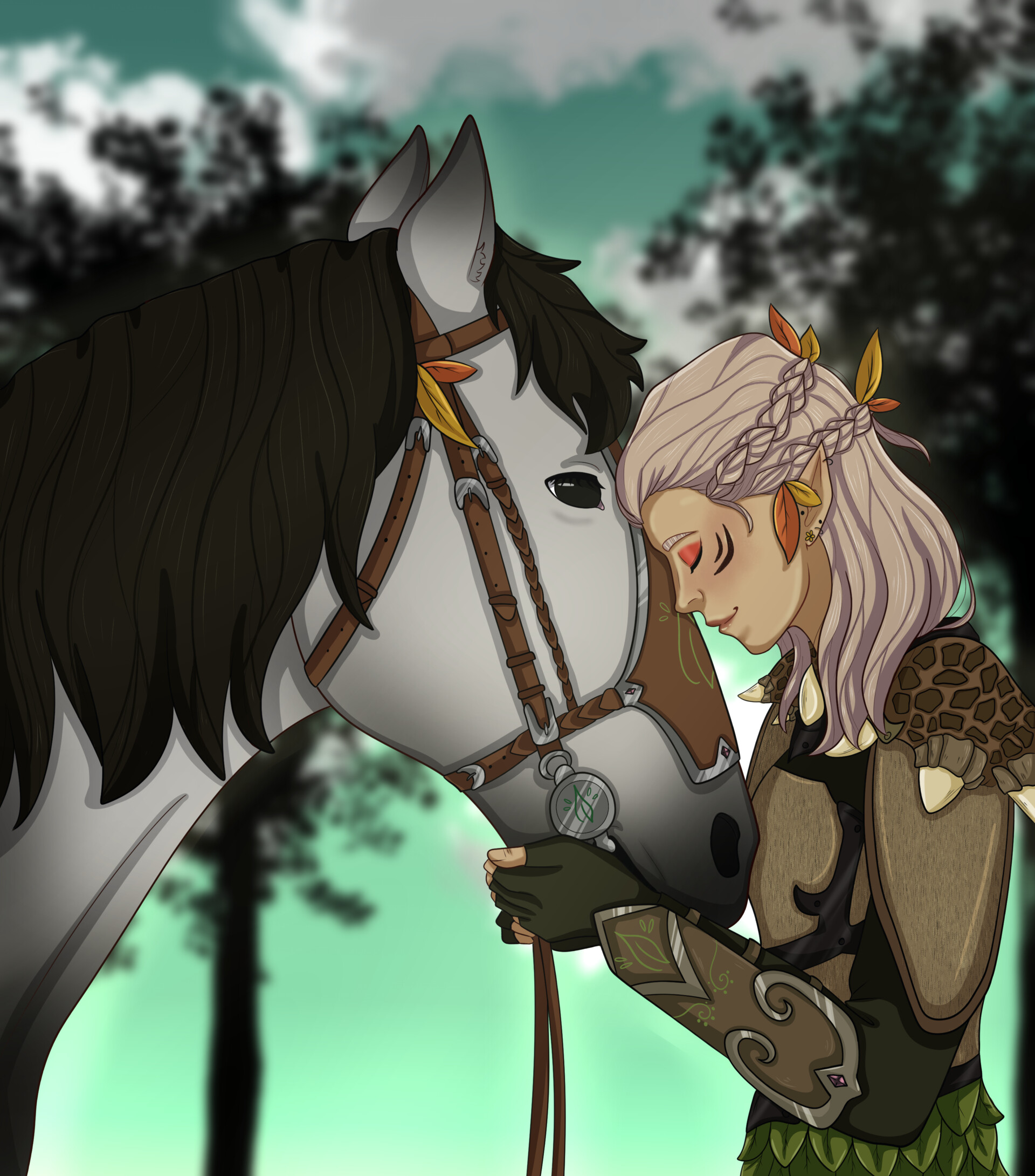 ArtStation - Elf and her horse