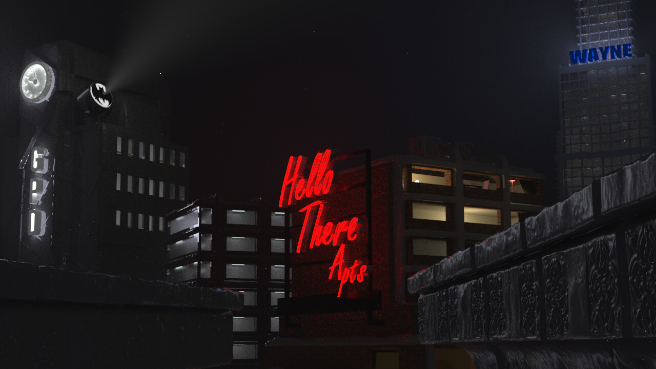 ArtStation - Batman Themed Lighting Test