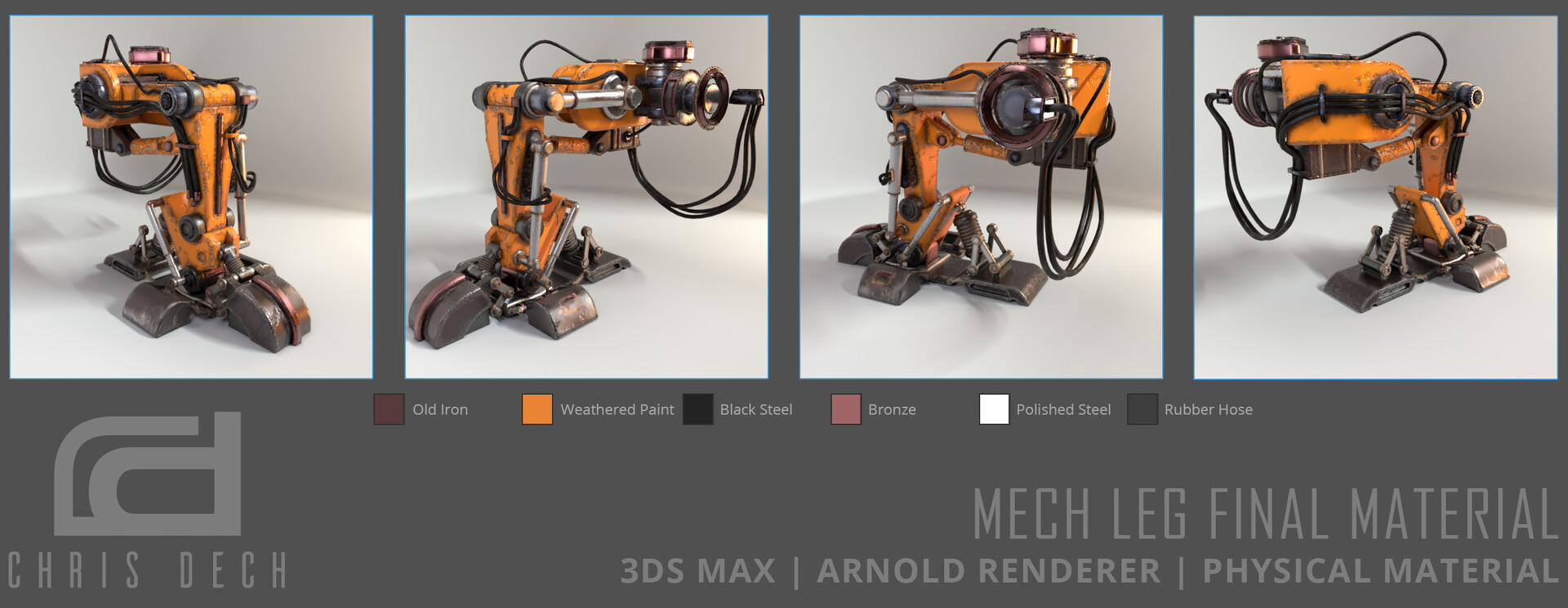 ArtStation - Mech Leg Material Work