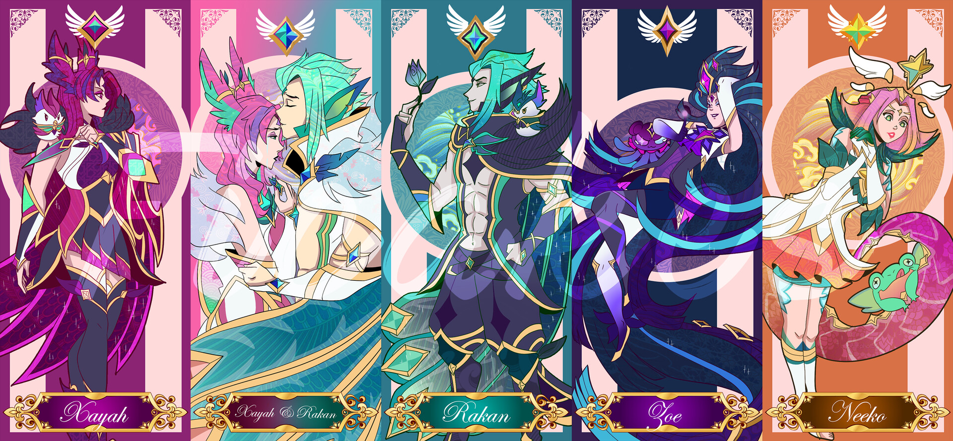 ArtStation - Star Guardian Cards