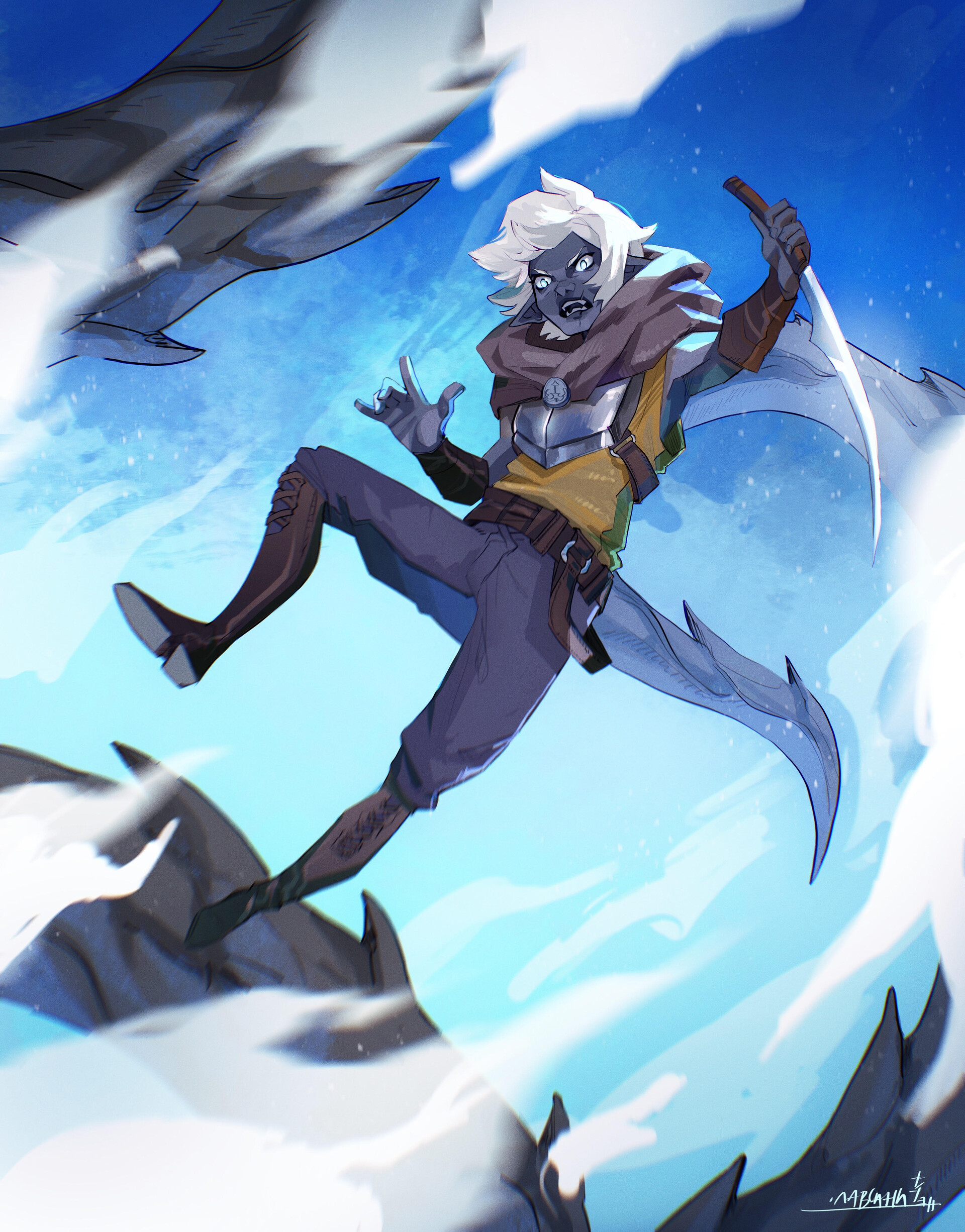 ArtStation - Drow & Dragon - Illustration